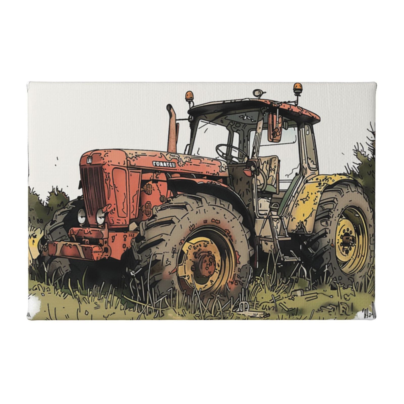8x12 inch Classic Tractor Decorative Paintings For Wall,Pastoral Yard ...