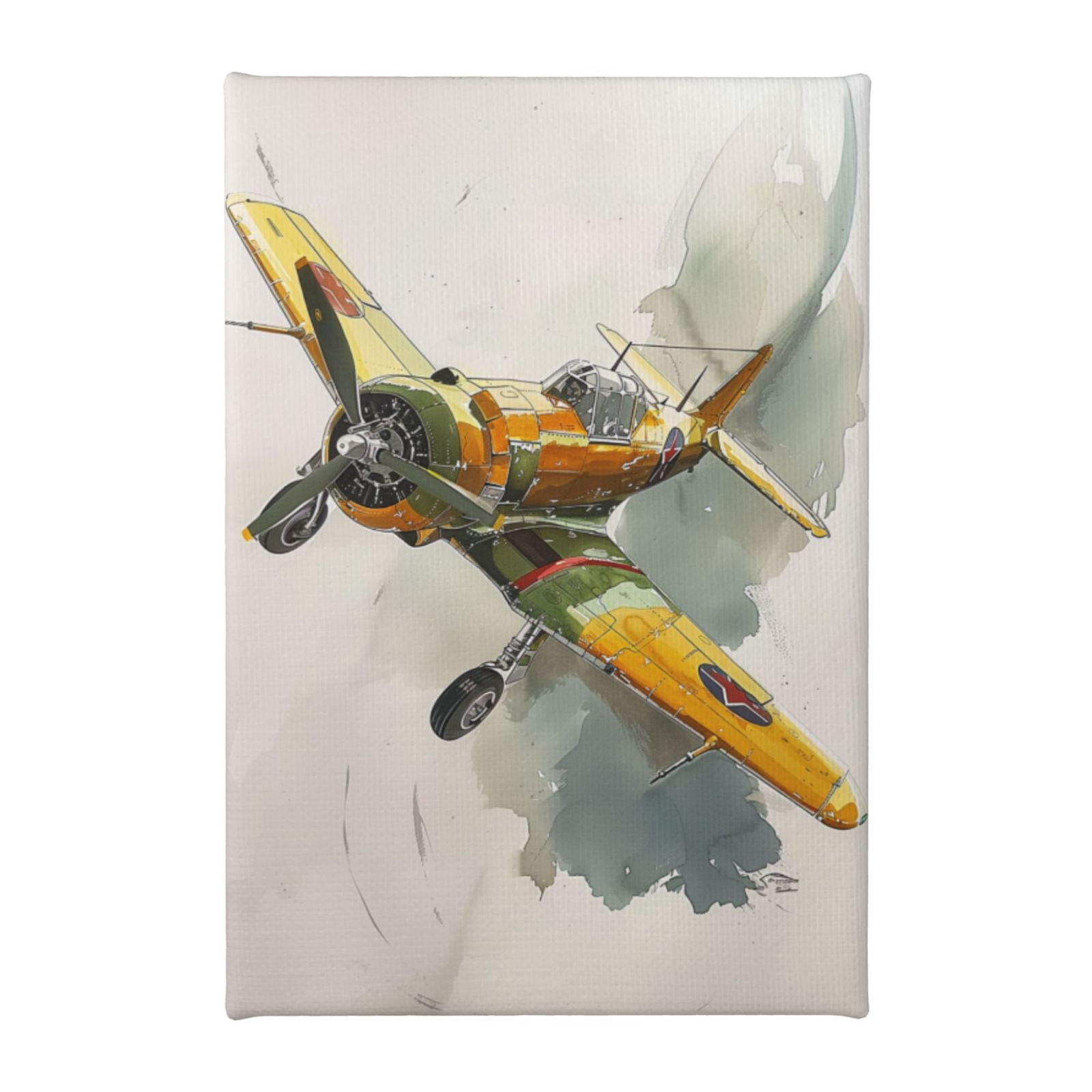 8x12 inch Frameless Canvas Painting Old Style Airplanes,Aviation Club ...