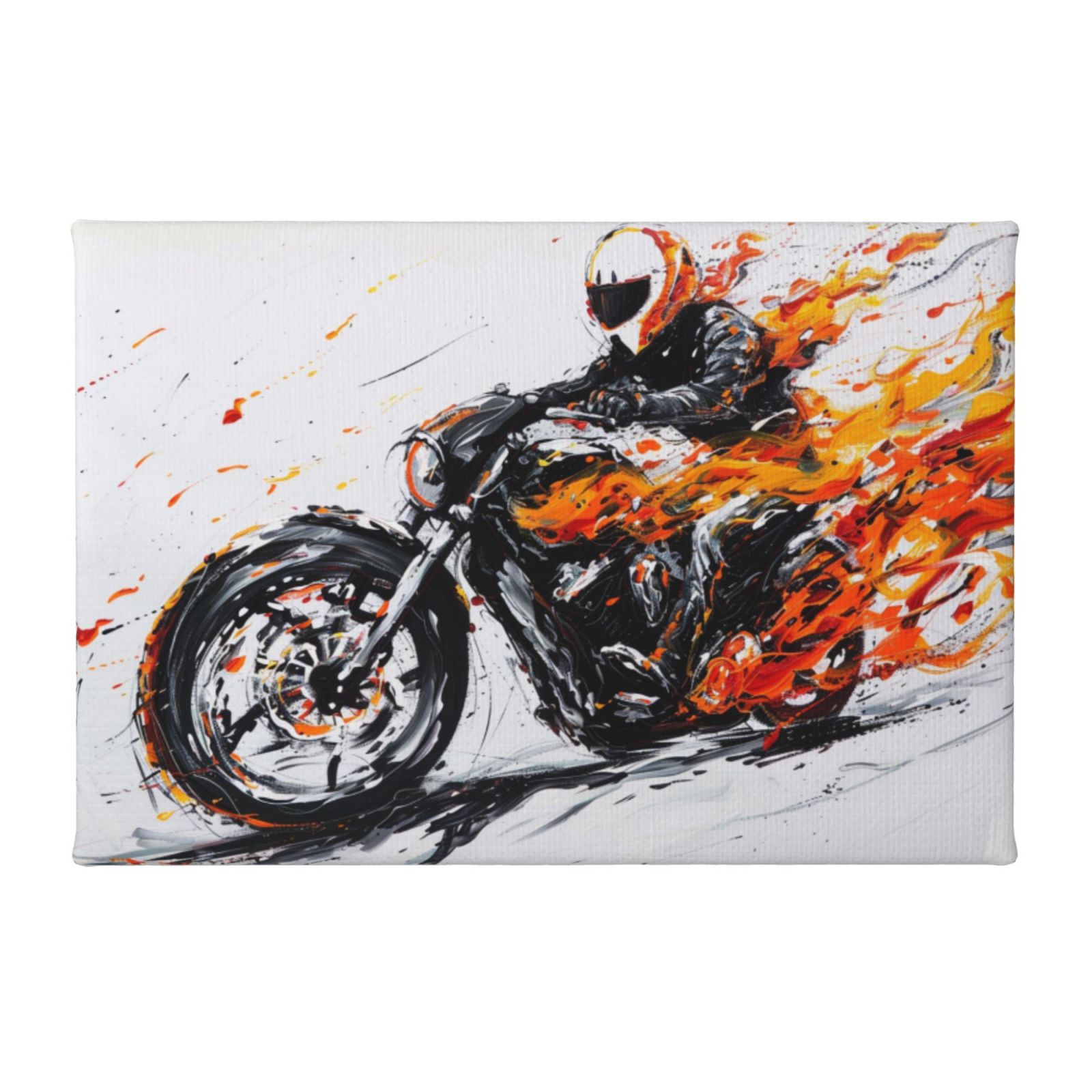 8x12 inch Men Room Decor Motorcycle Driver Oil Paintings On Canvas ...