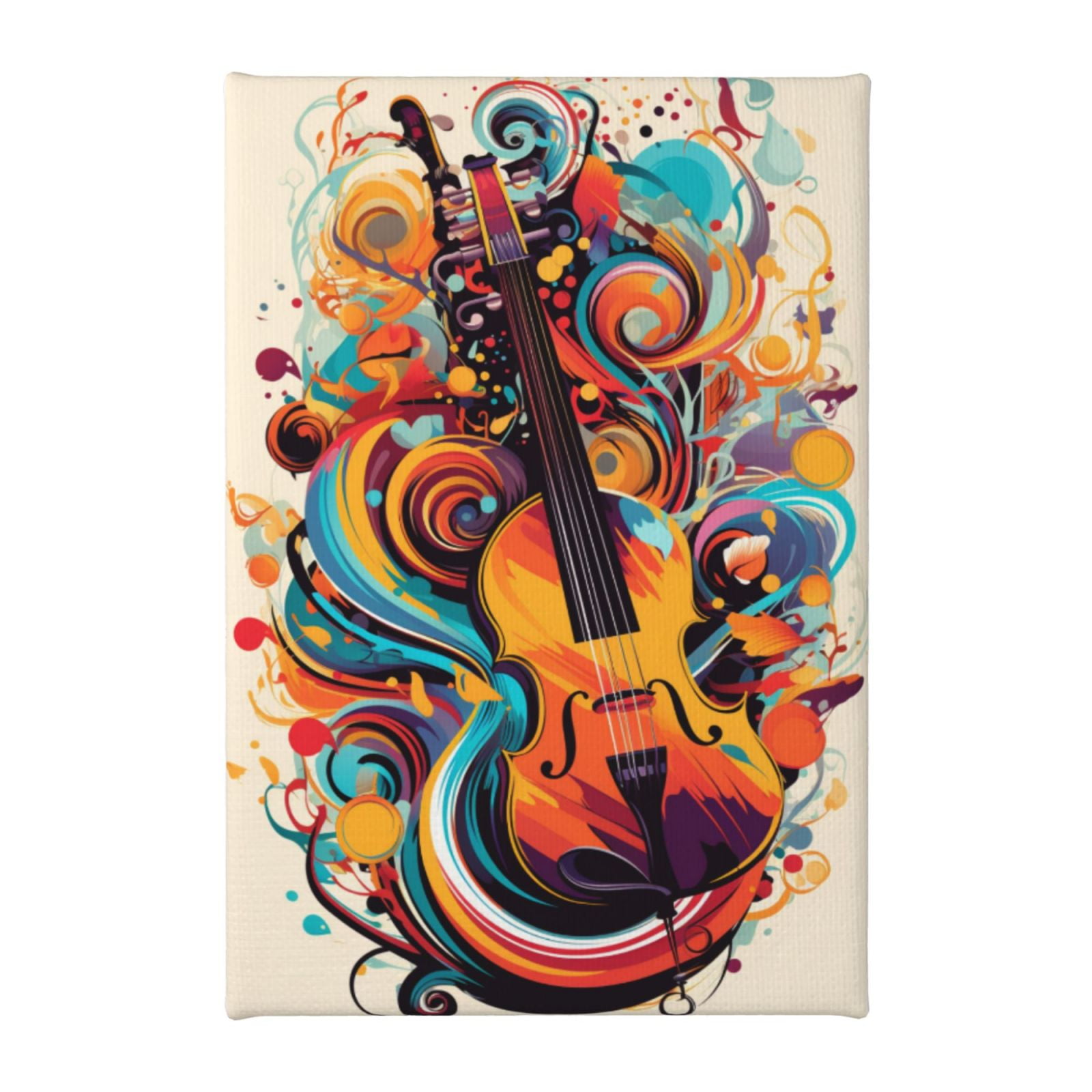 8x12 inch Oil Paintings On Canvas Colorful Cello,Music Room Indoor ...