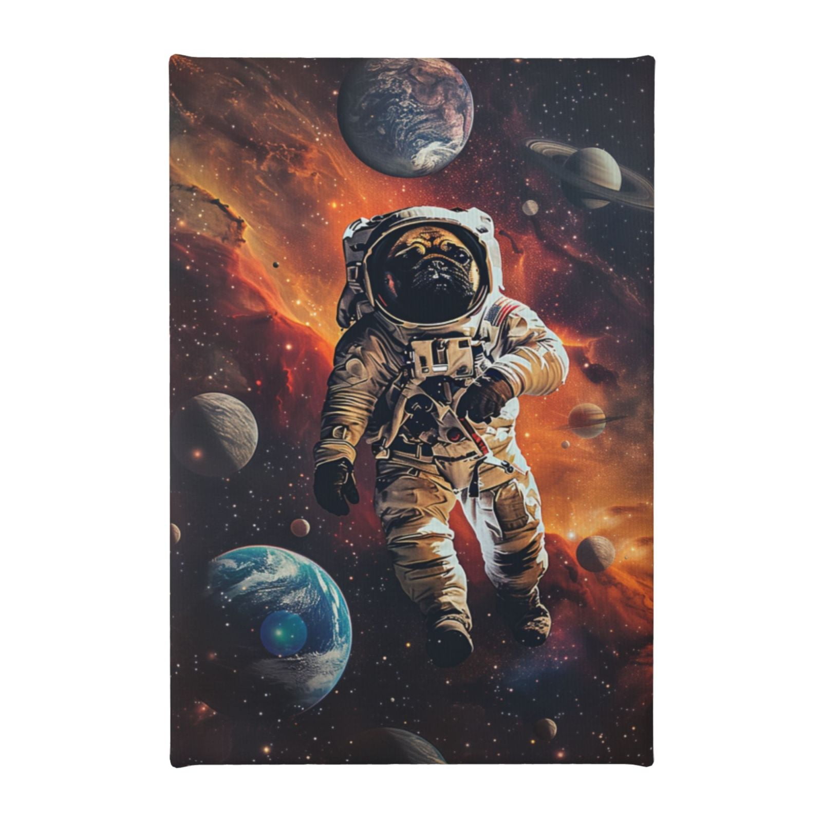8x12 inch Outer Space Astronauts Canvas Frameless Painting Poster ...