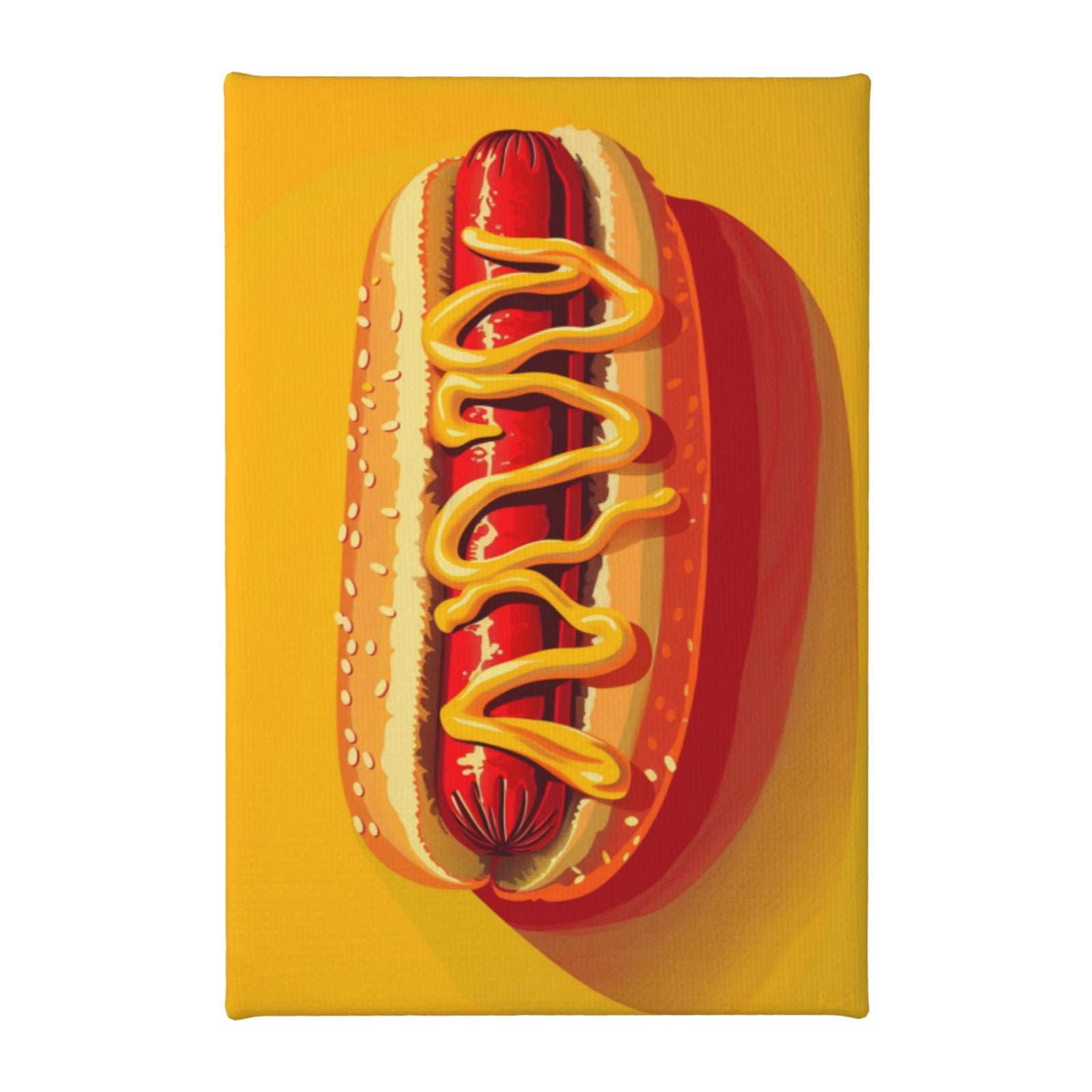 8x12 inch Paintings For Kitchen Decor Tempting Hot Dogs,Fast Food ...