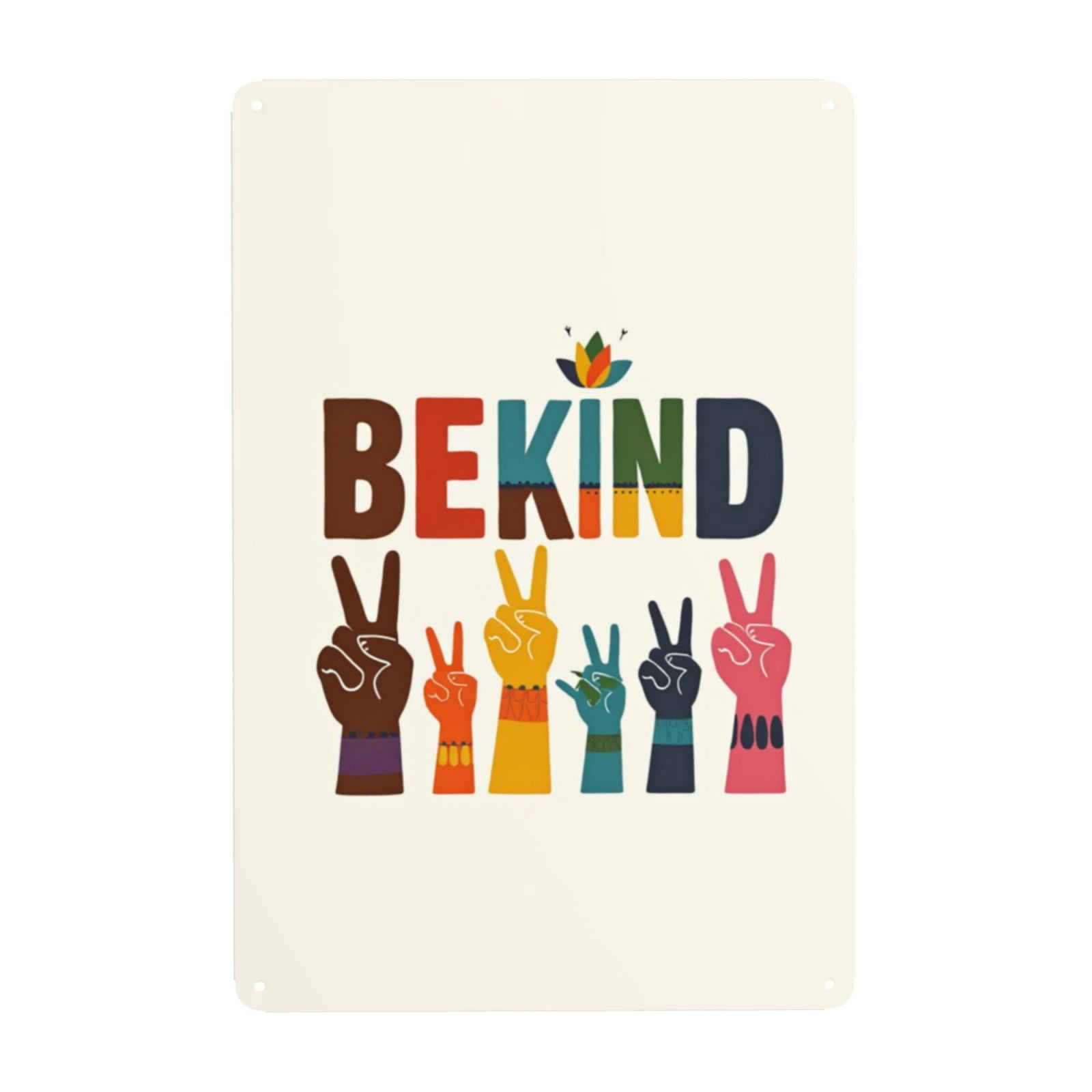 8x12 inch Retro Metal Tin Sign - Be Kind Metal Posters Pride Rainbow ...