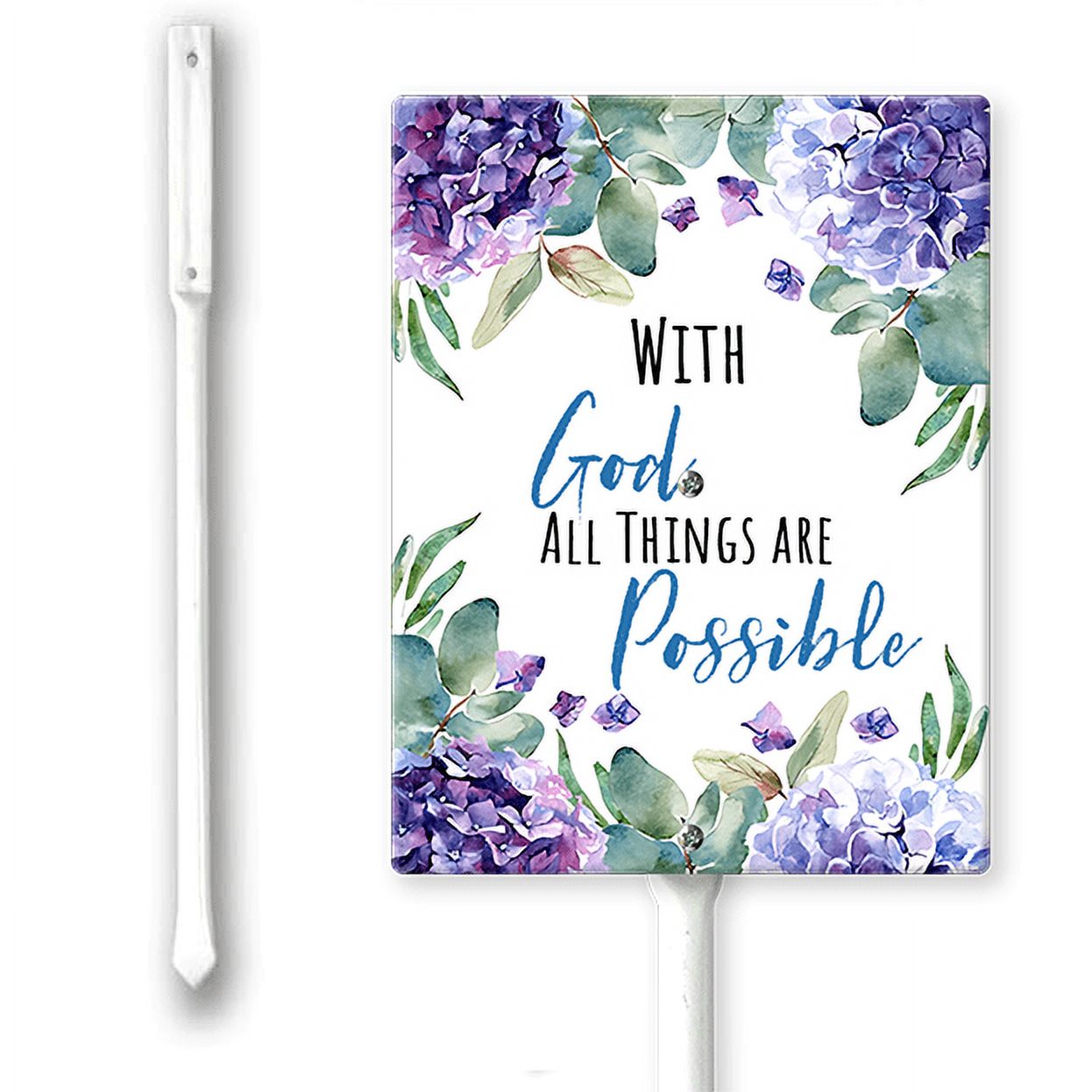 8x12 inch With God All Things Are Possible Sign with Stake,Aluminum ...