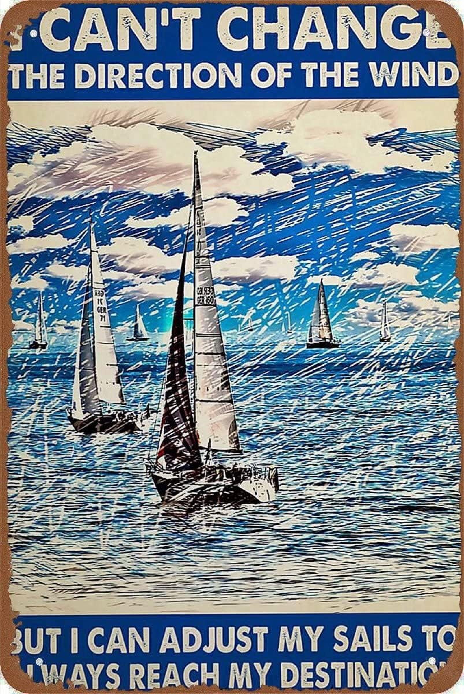 8x12 inch tin Sign Vintage Sailing Wall Art Nostalgic Tin Sign Sailor ...