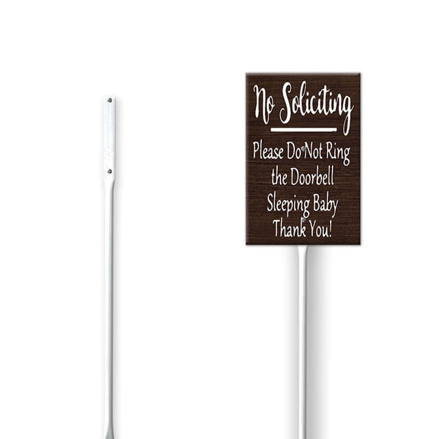 8x12IN No Soliciting Sign with Stake,Aluminum Outdoor Yard Sign,Yard ...