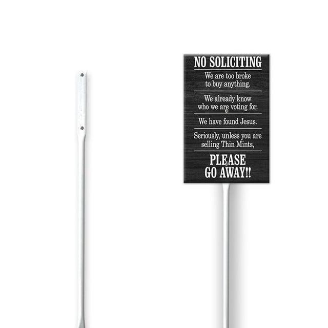 8x12IN No Soliciting Yard Sign With Stake,Aluminum No Soliciting Sign ...