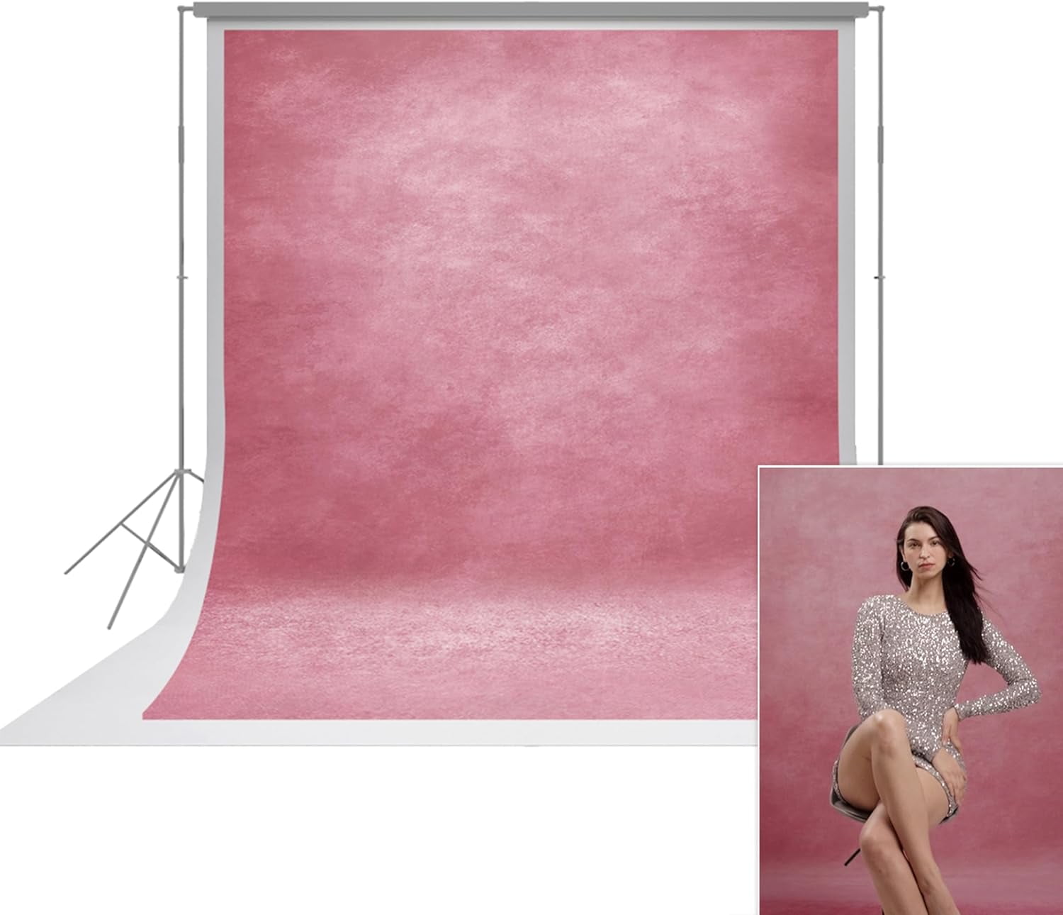 8x12ft Professional Pink Portrait Backdrop Abstract Textured Backdrops ...