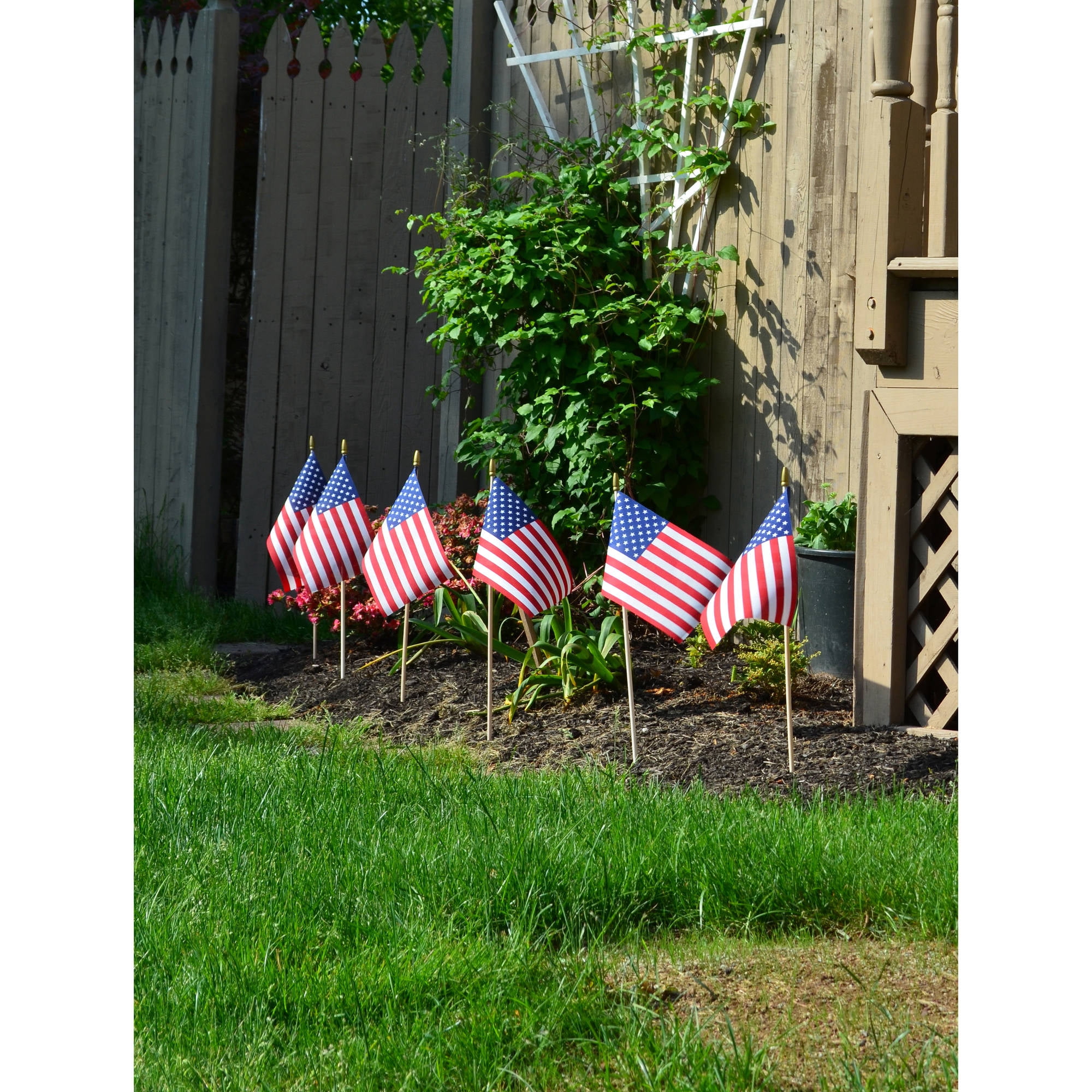 8x12in Polycotton Betsy Flags US Stick Flag, Wood Dowel, 12-pack ...