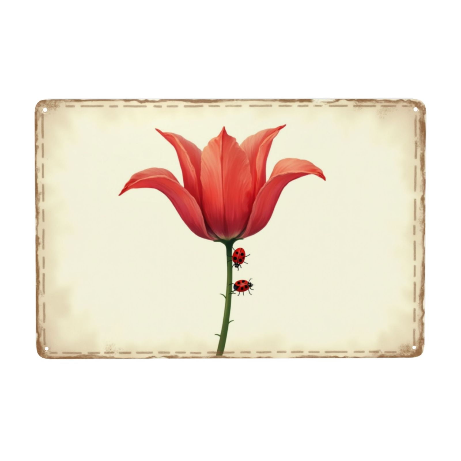 8x12inch Ladybug Art Metal Tin Signs-Metal Tin Exquisite Wall Art Decor ...