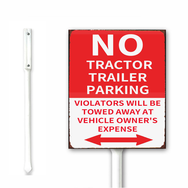 8x12inches Vintage Yard Sign Parking Restriction Sign No Tractor ...
