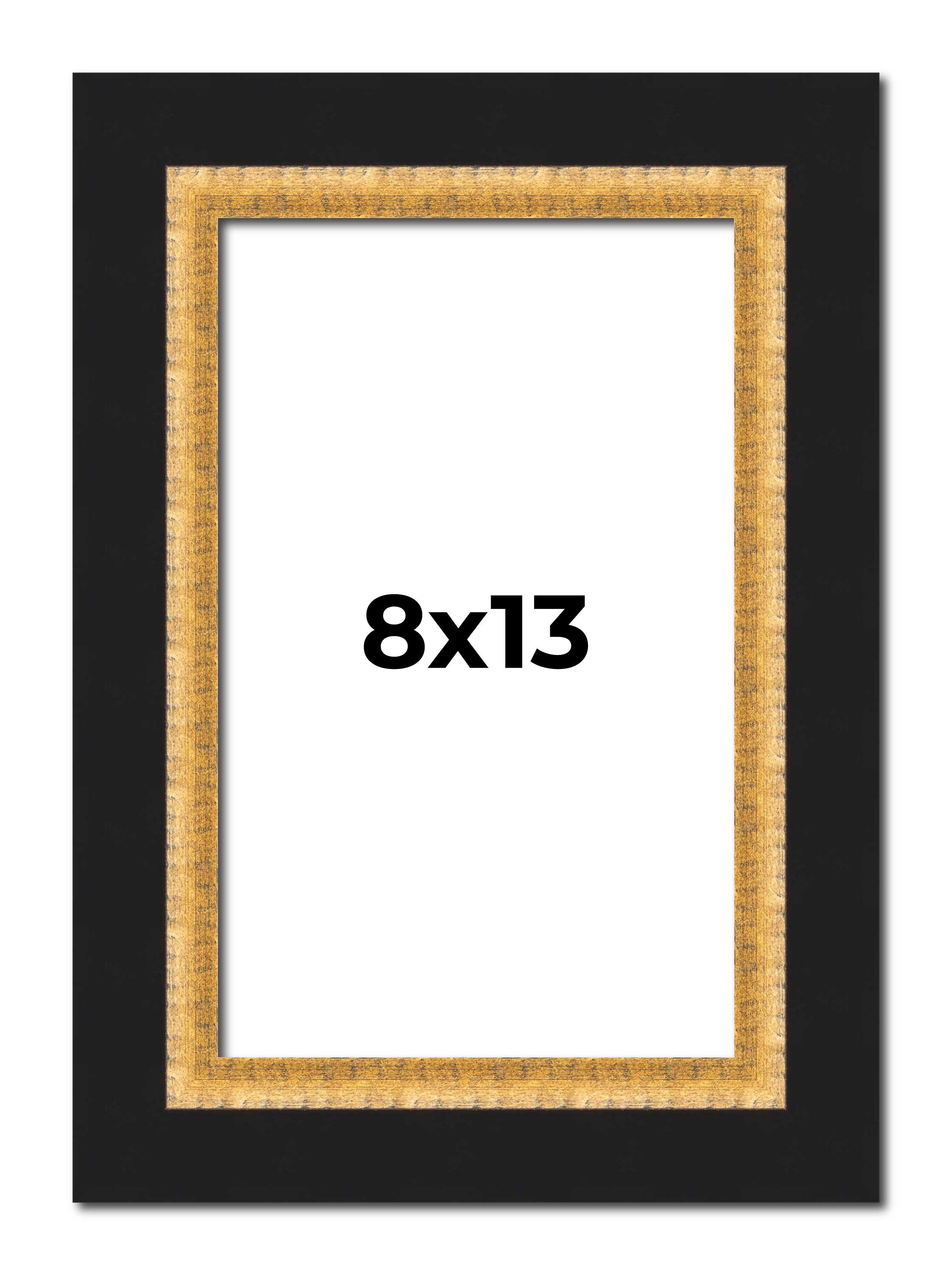 8x13 Frame Gold Real Wood Picture Frame Width 2.25 Inches | Interior ...