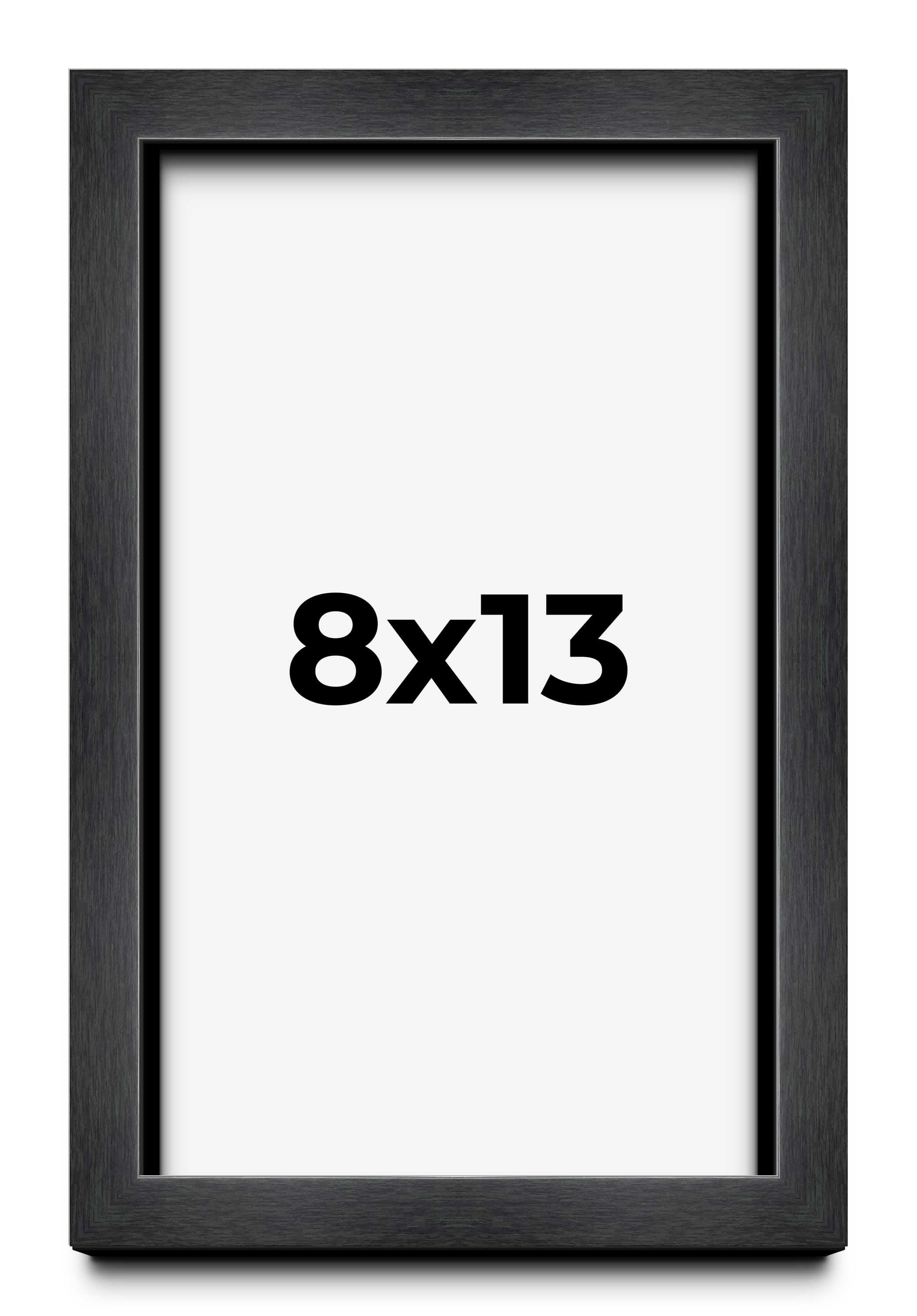 8x13 Shadow Box Frame Grey Charcoal Black | 0.875 Inches Deep | Solid ...