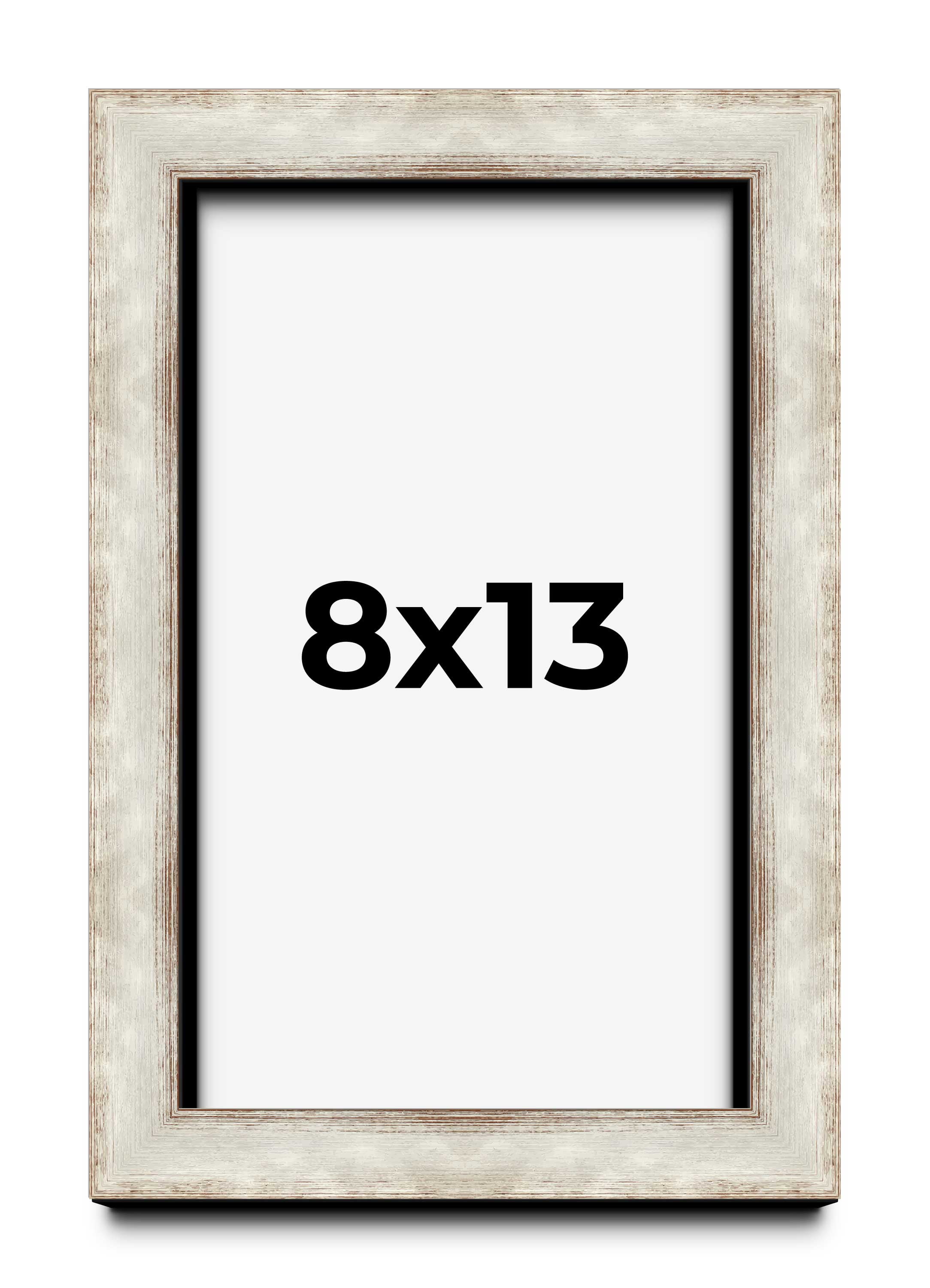 8x13 Shadow Box Frame Silver | 1.625 Inches Deep Real Wood Contemporary ...