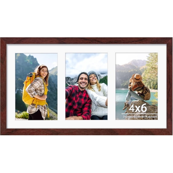 8x14 Collage Picture Frame 4x6 Collage Picture Frame Displays Three 4x6 ...