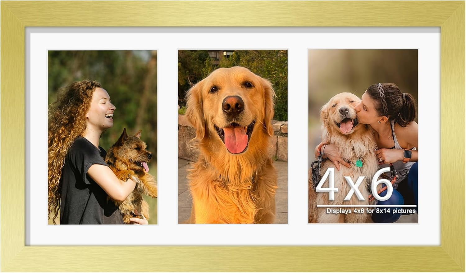 8x14 Collage Picture Frame 4x6 Collage Picture Frame Displays Three 4x6 ...