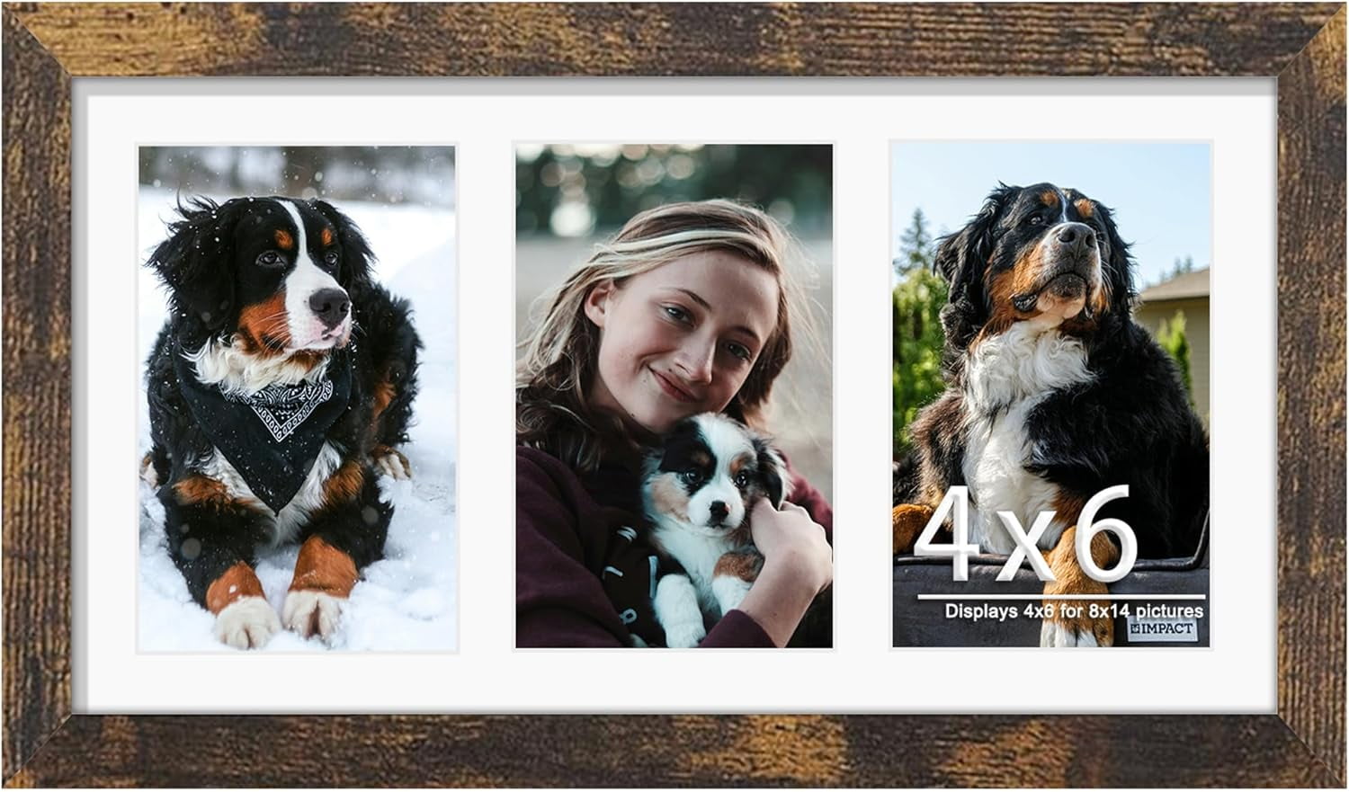 8x14 Collage Picture Frame 4x6 Collage Picture Frame Displays Three 4x6 ...