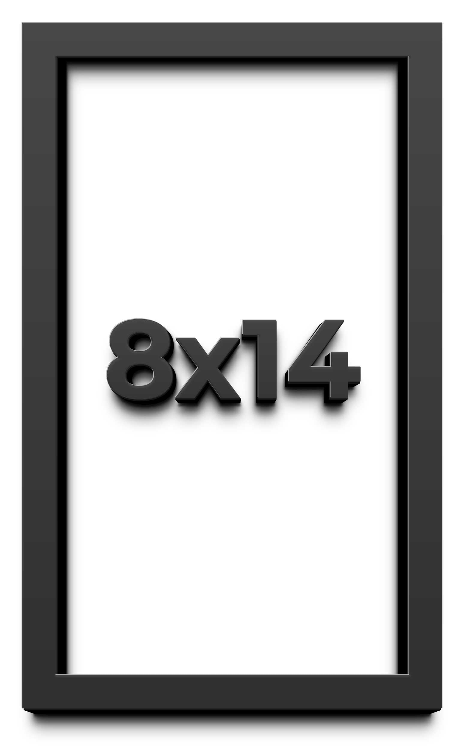 8x14 Shadow Box Frame Black | 1 inches Deep Real Wood Contemporary ...