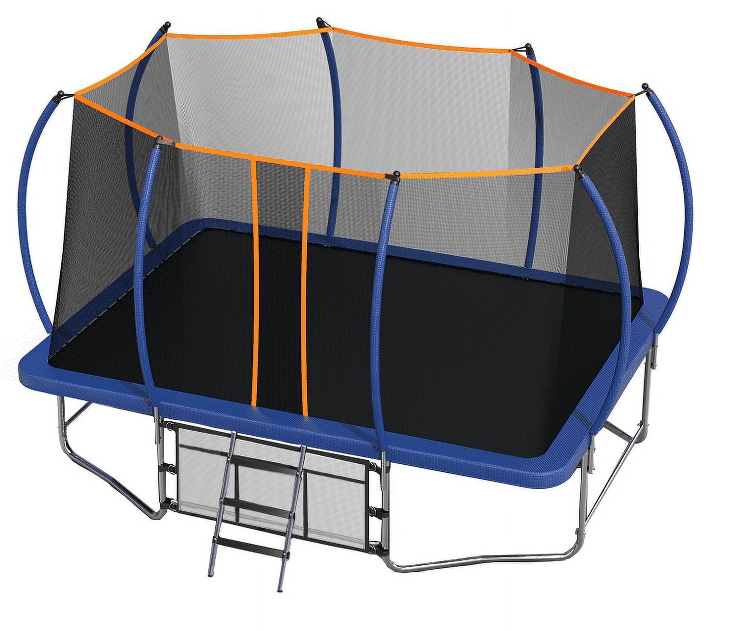8x14FT Rectangular Trampoline, 440LBS Bearing Recreational Trampolines ...