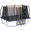 Jumpking Rectangle 10 x 14' Trampoline, with Enclosure, Blue/Yellow ...