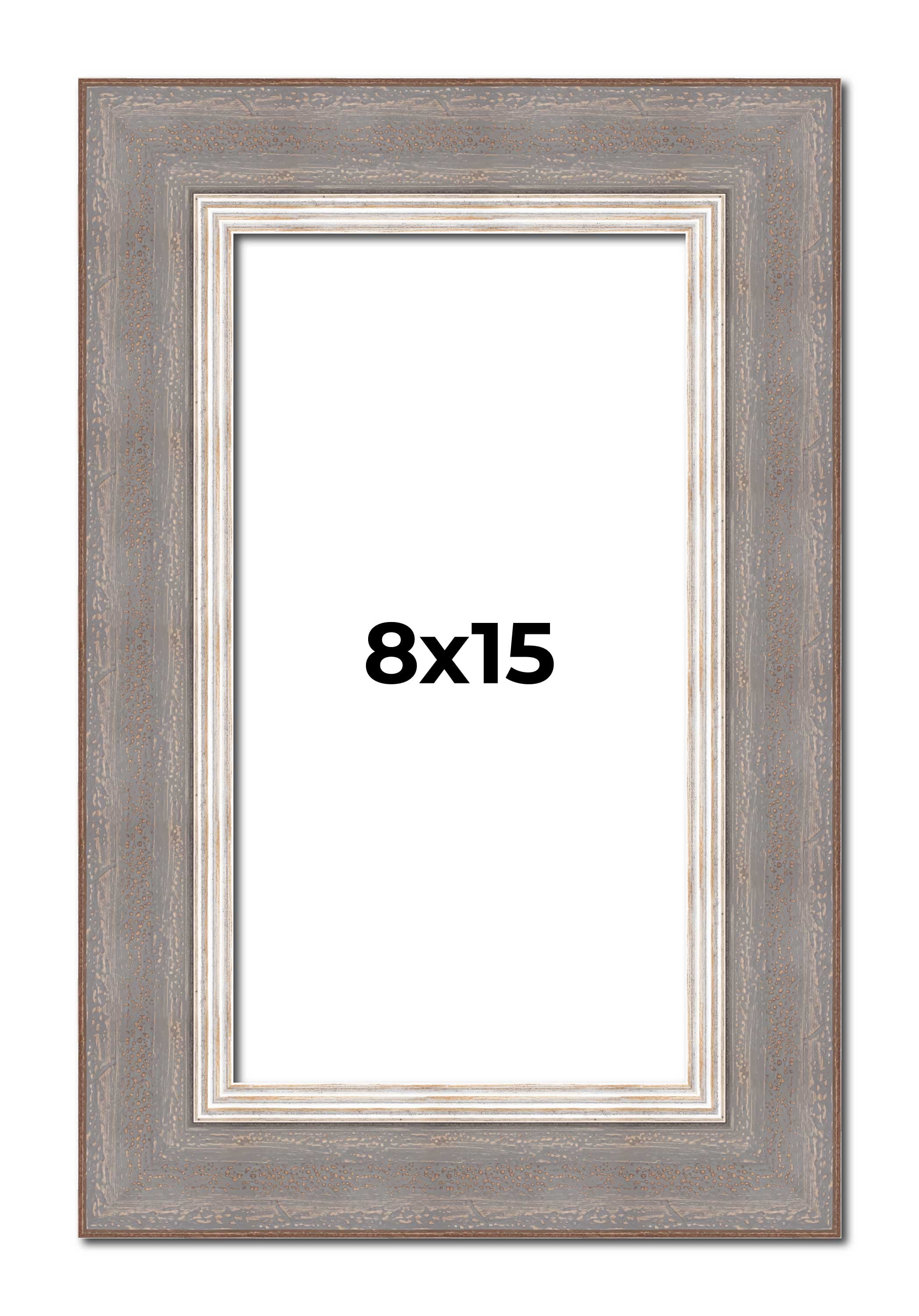 8x15 Frame Grey Real Wood Picture Frame Width 2.75 Inches | Interior ...