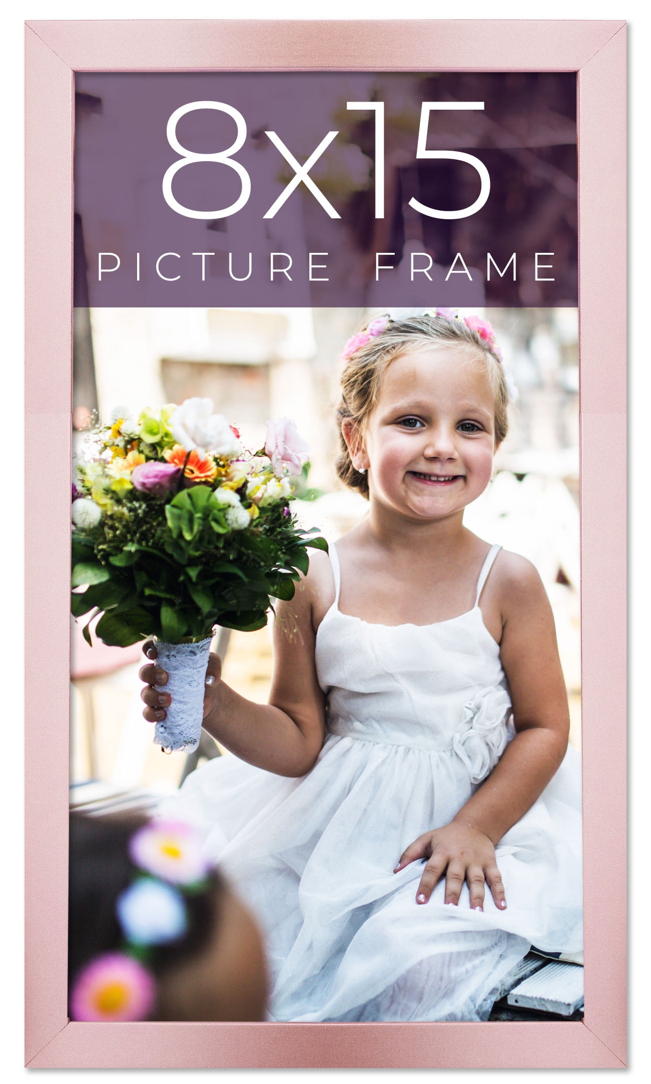 8x15 Frame Pink Real Wood Picture Frame Width 0.75 inches | Interior ...