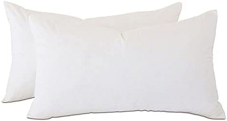 8x15 Hypoallergenic Fluffy Faux Down Poly Rectangular Pillow Insert ...