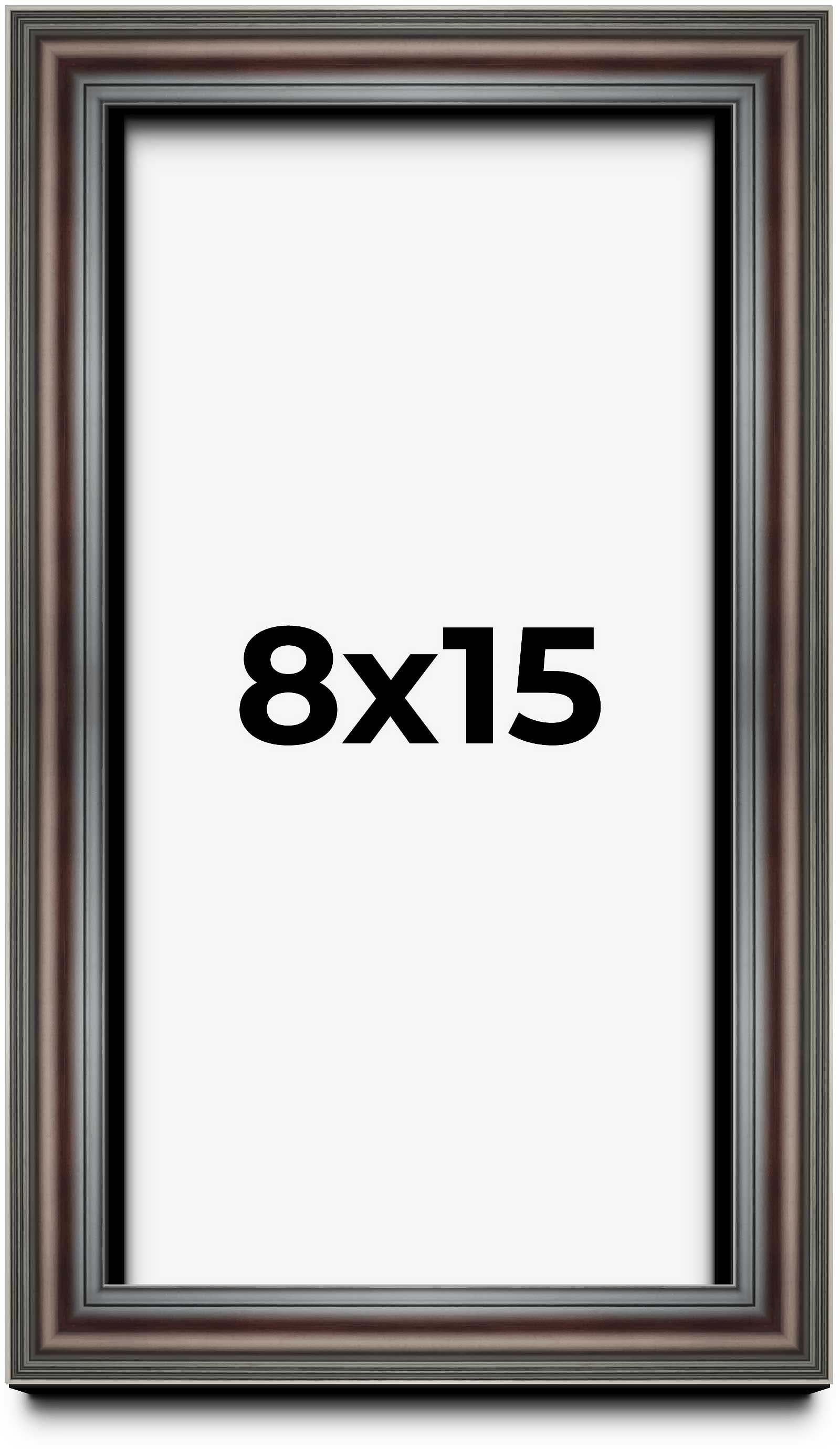 8x15 Shadow Box Frame Brown Cherry | 2.625 Inches Deep Pine Wood ...