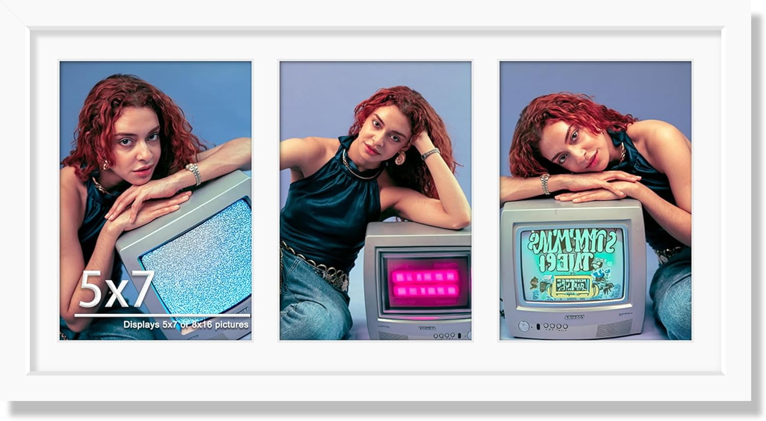 8x16 Collage Picture Frame, 5x7 Collage Picture Frame Displays Three ...