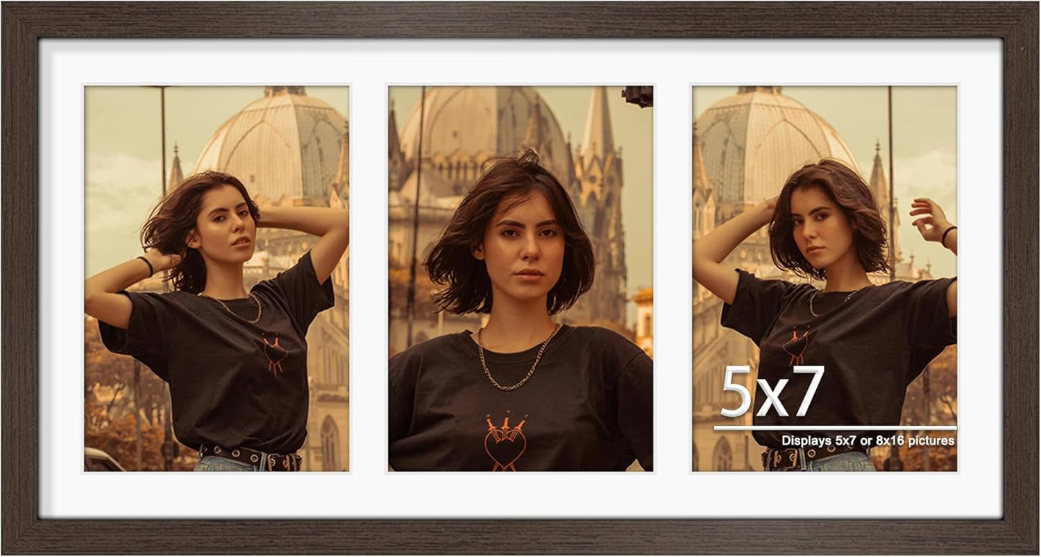 8x16 Collage Picture Frame,5x7 Collage Picture Frame Displays Three 5x7 ...