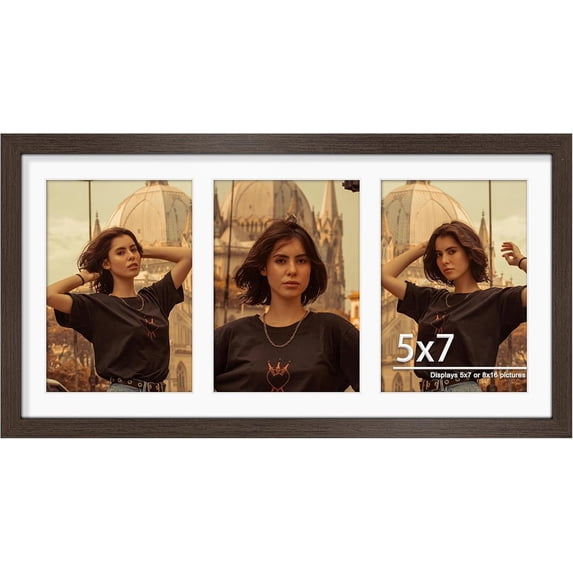 8x16 Collage Picture Frame,5x7 Collage Picture Frame Displays Three 5x7 ...