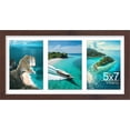 8x16 Collage Picture Frame, Displays 3Pcs 5x7 Pictures with Mat, 5x7 ...