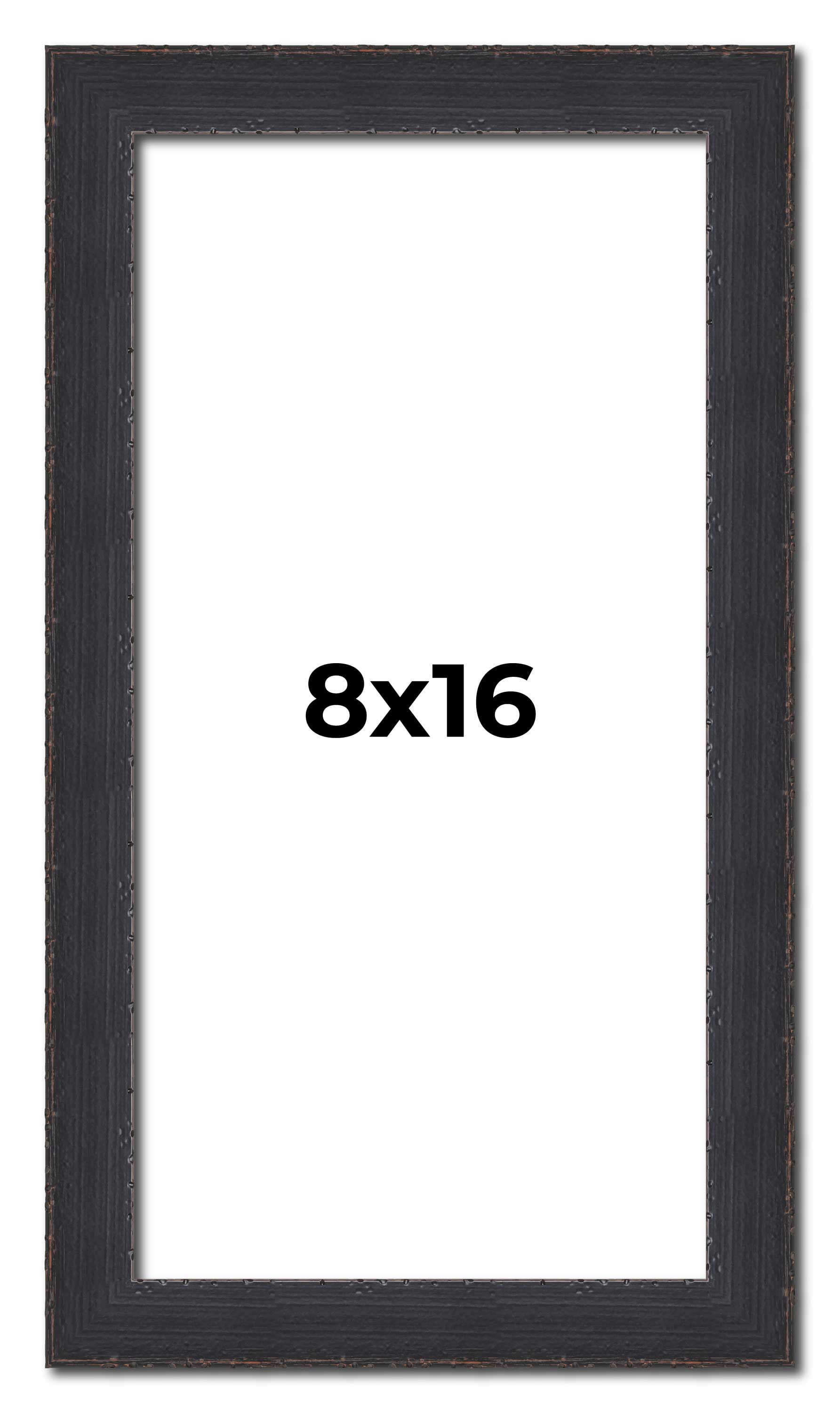 8x16 Frame Black Real Wood Picture Frame Width 1.25 Inches | Interior ...