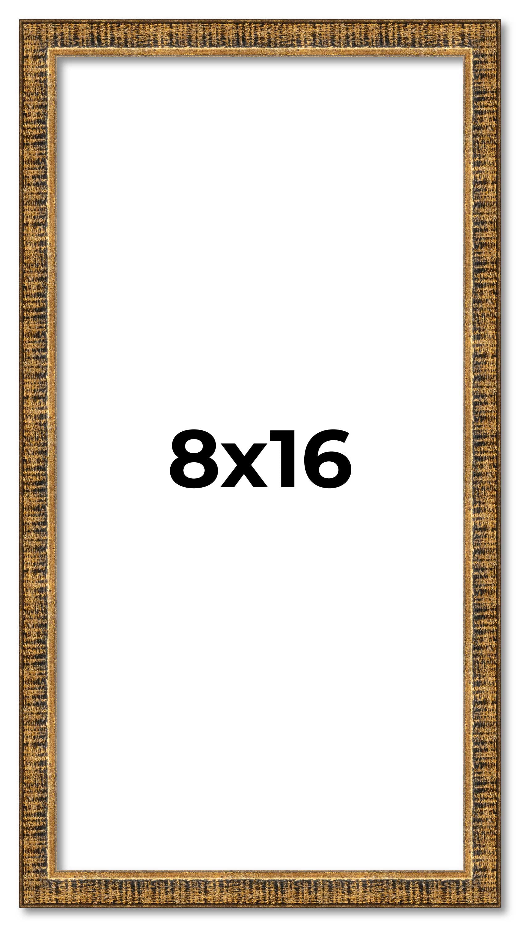 8x16 Frame Gold Picture Frame - Complete Modern Photo Frame Includes UV ...