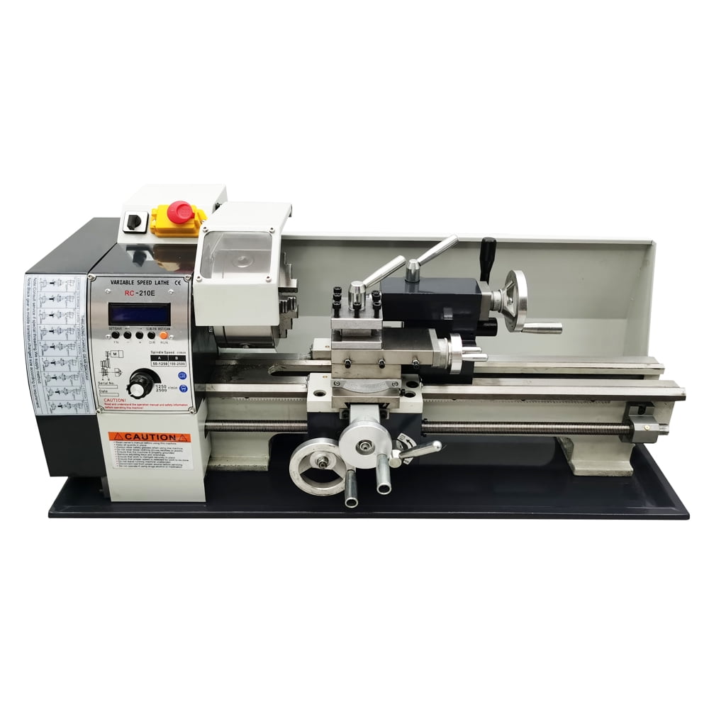 8x16 Inch Precision Metal Bench Lathe Brushless Motor Variable-Speed ...