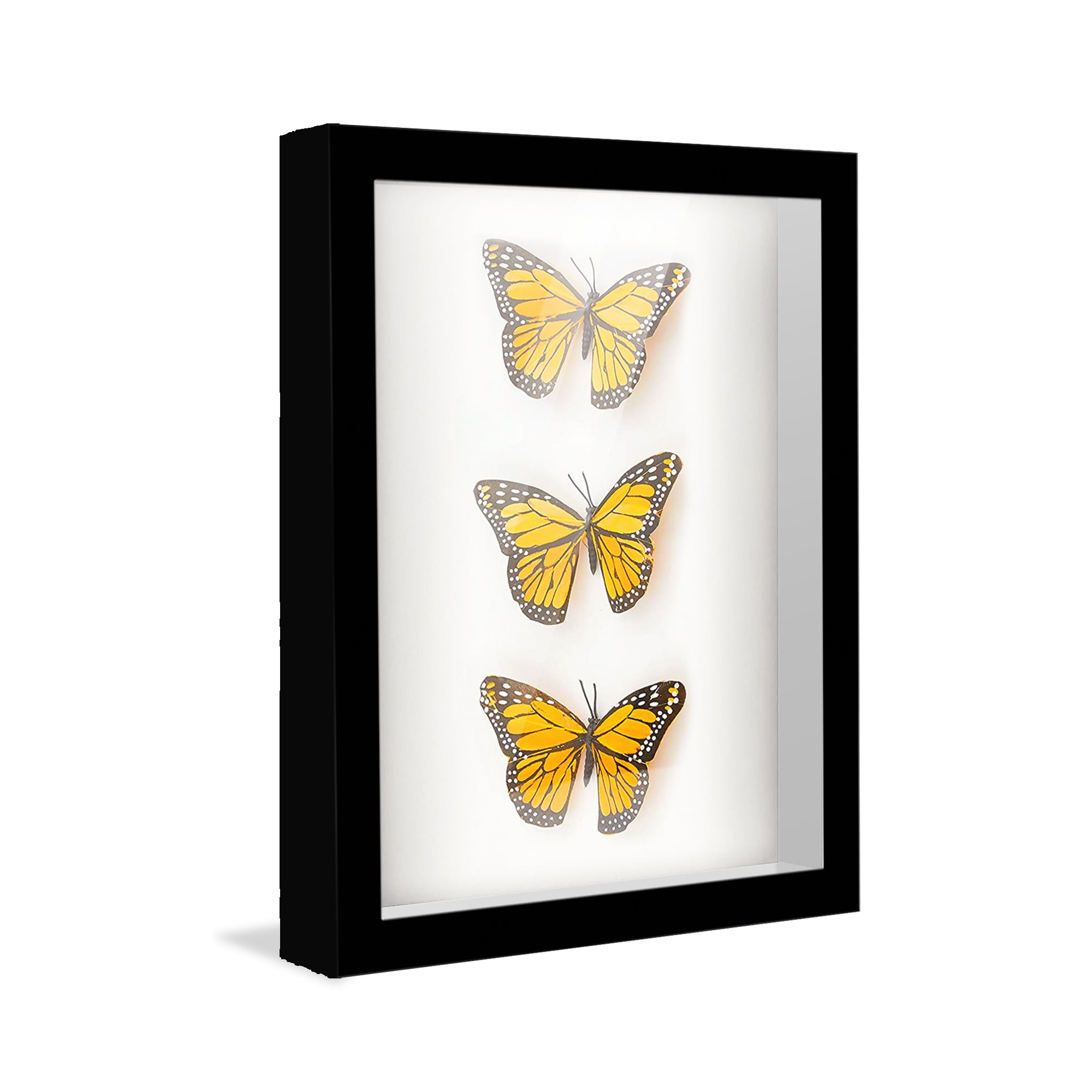8x16 Shadow Box Frame Black | 1.625 inches Deep Real Wood Contemporary ...
