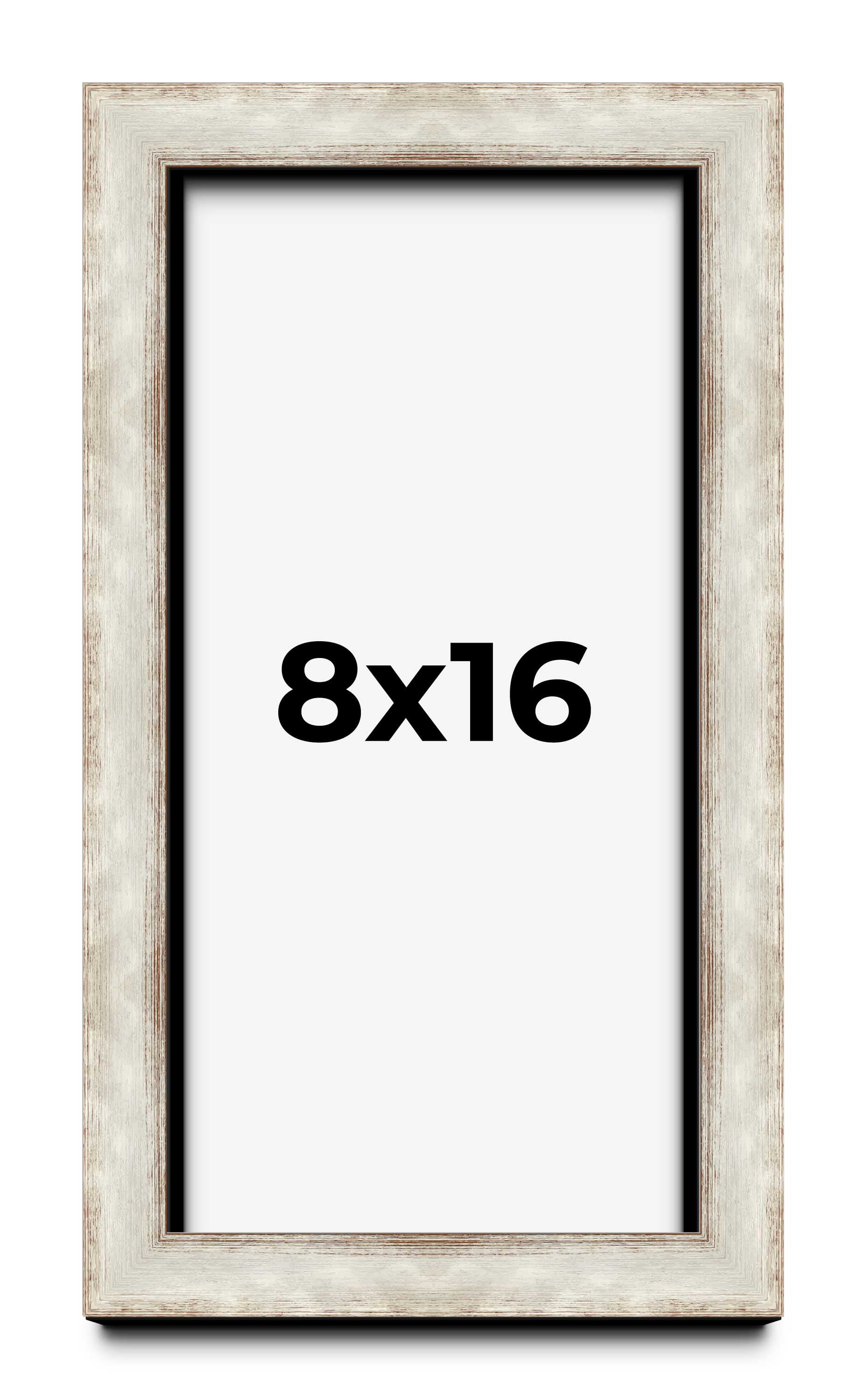 8x16 Silver Shadowbox Frame - Interior Size 8x16 by 1.5 Inches - Made ...