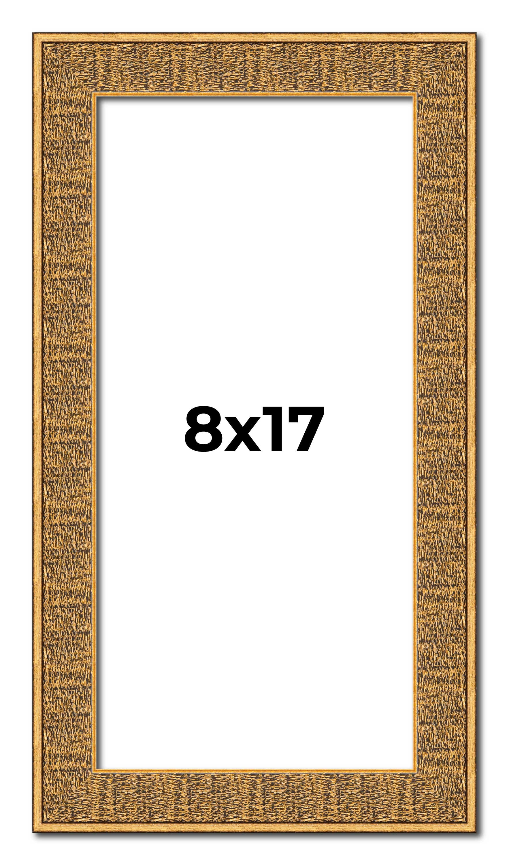 8x17 Frame Black and Gold Distressed Solid Wood Sonoma Picture Frame ...