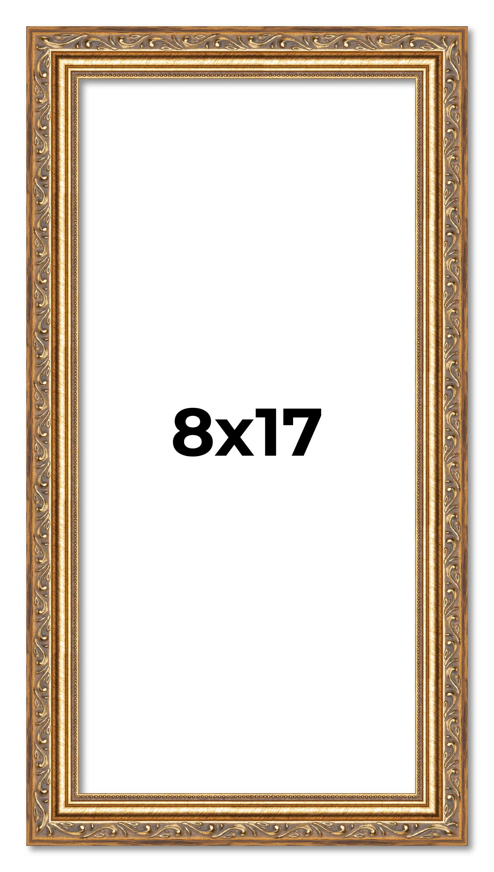 8x17 Frame Gold Solid Wood Picture Frame Width 1.25 Inches | Interior ...