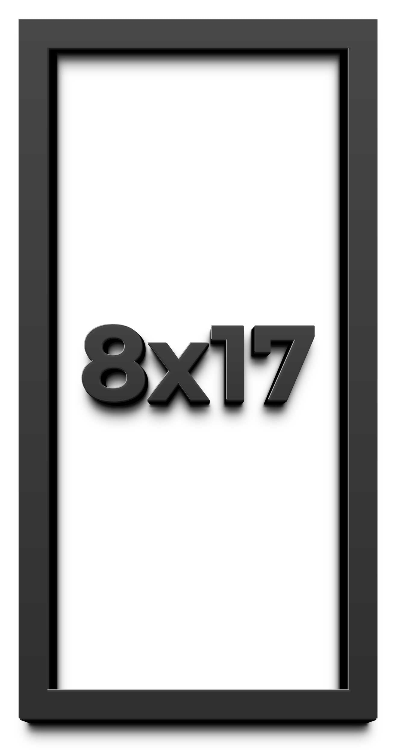 8x17 Shadow Box Frame Black | 2 Inches Deep Real Wood Contemporary ...