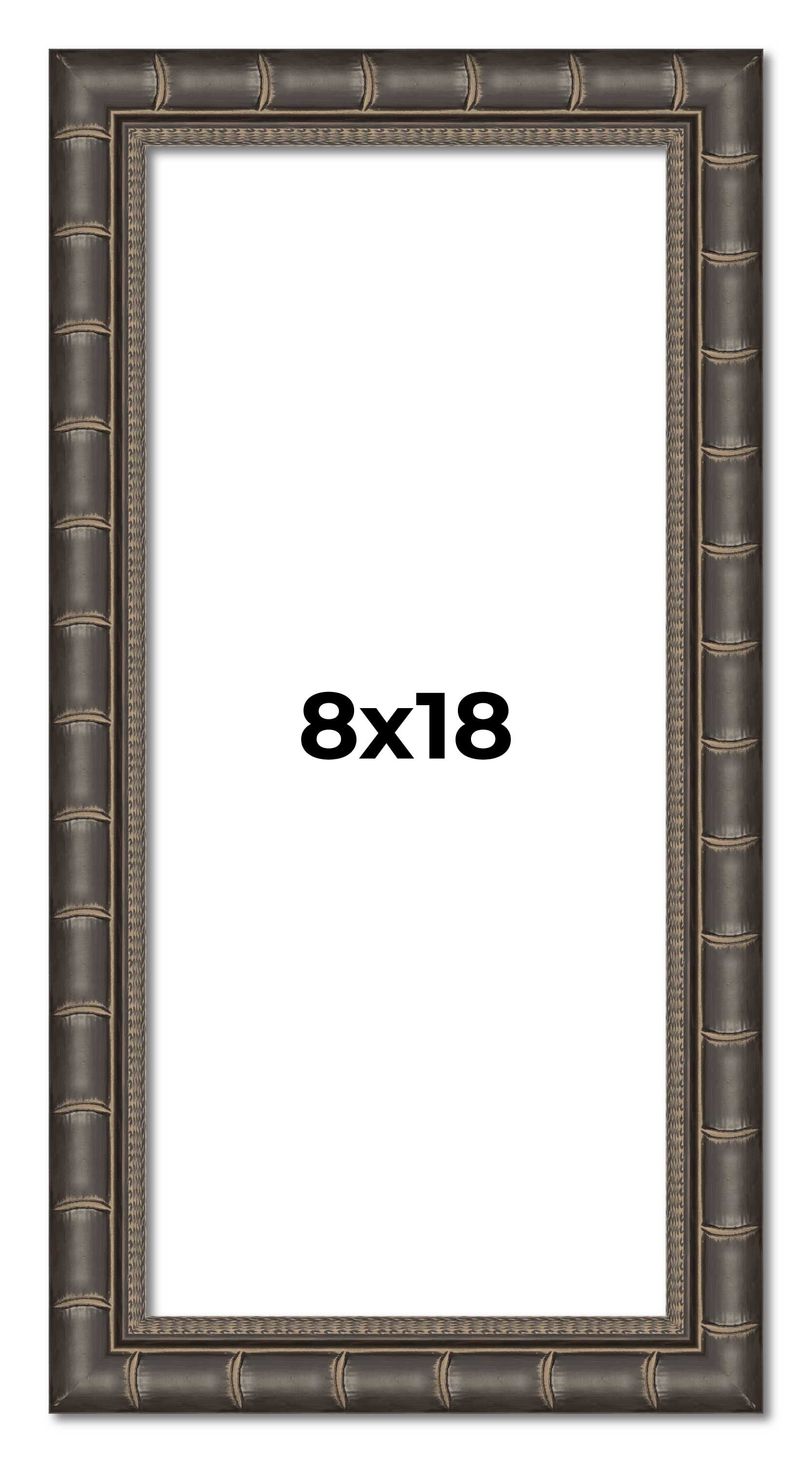 8x18 Frame Black Bamboo Solid Wood Picture Frame Width 1.5 Inches ...