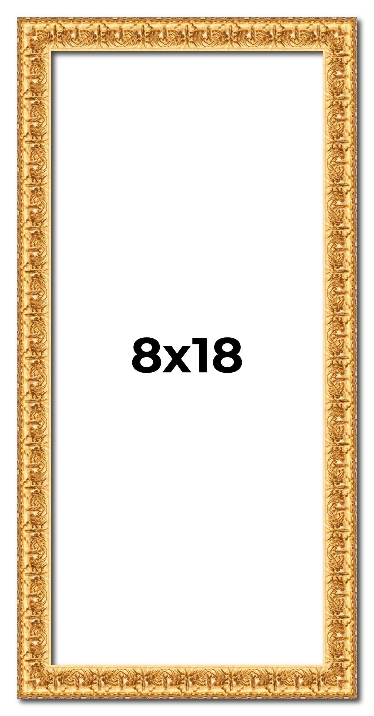 8x18 Frame Gold Real Wood Picture Frame Width 1 inches | Interior Frame ...