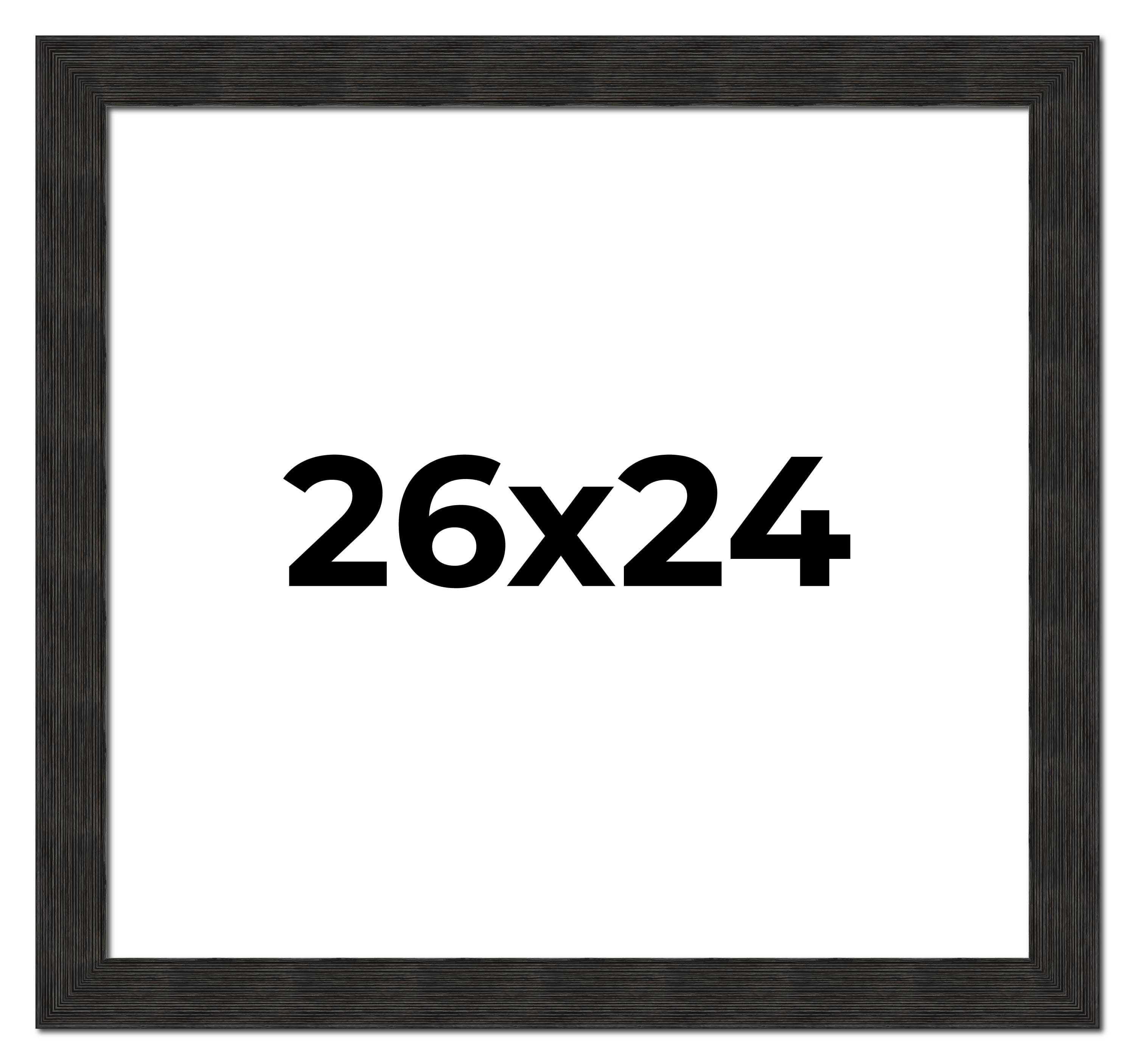 24x26 Contemporary Black Picture Frame - UV Acrylic, Foam Board Backing ...