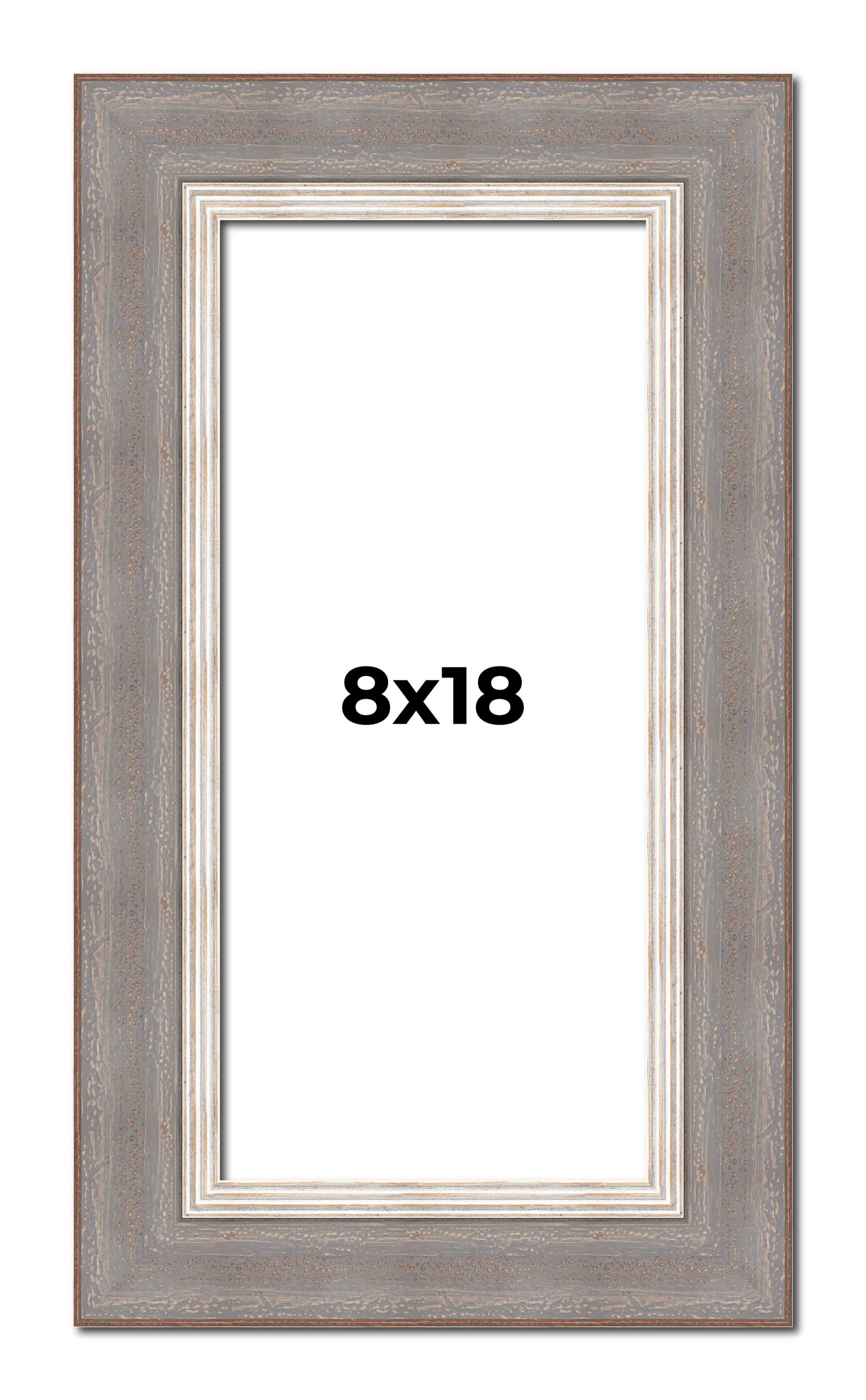 8x18 Frame Grey Real Wood Picture Frame Width 2.75 Inches | Interior ...