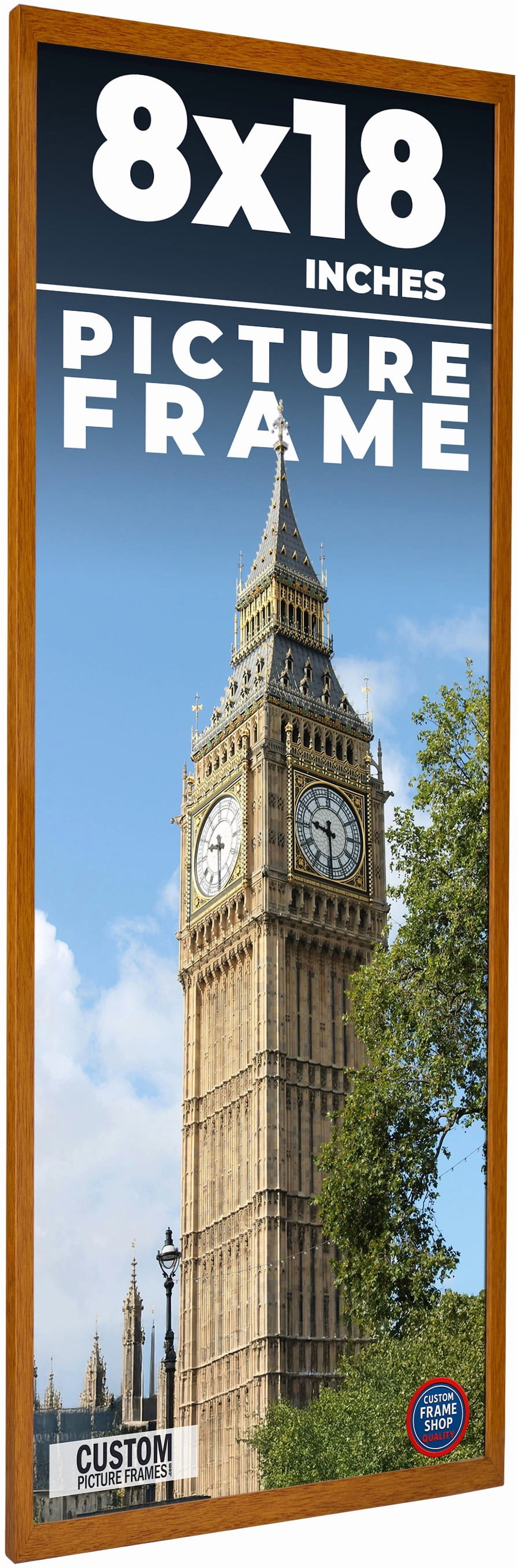 8x18 Honey Brown Real Wood Picture Frame Width 0.75 inches | Interior ...