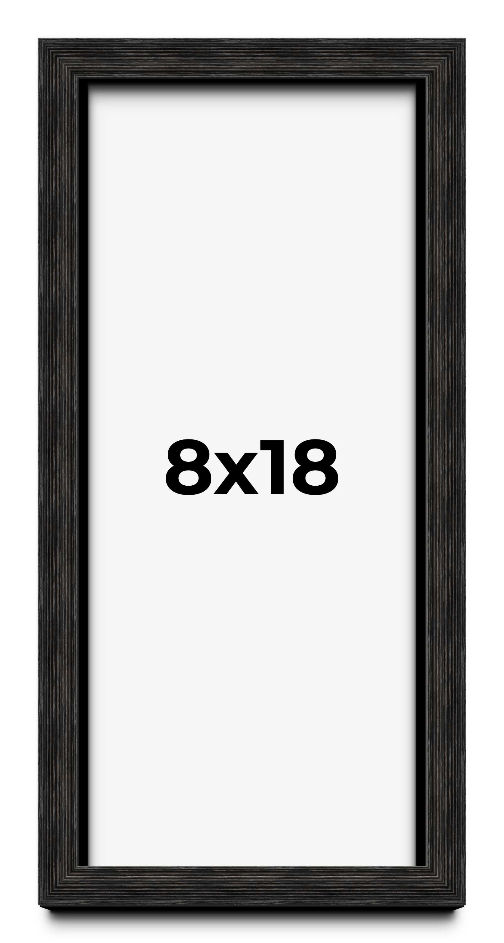 8x18 Shadow Box Black Rustic Barnwood Display Frame | 1.125 Inch Deep ...