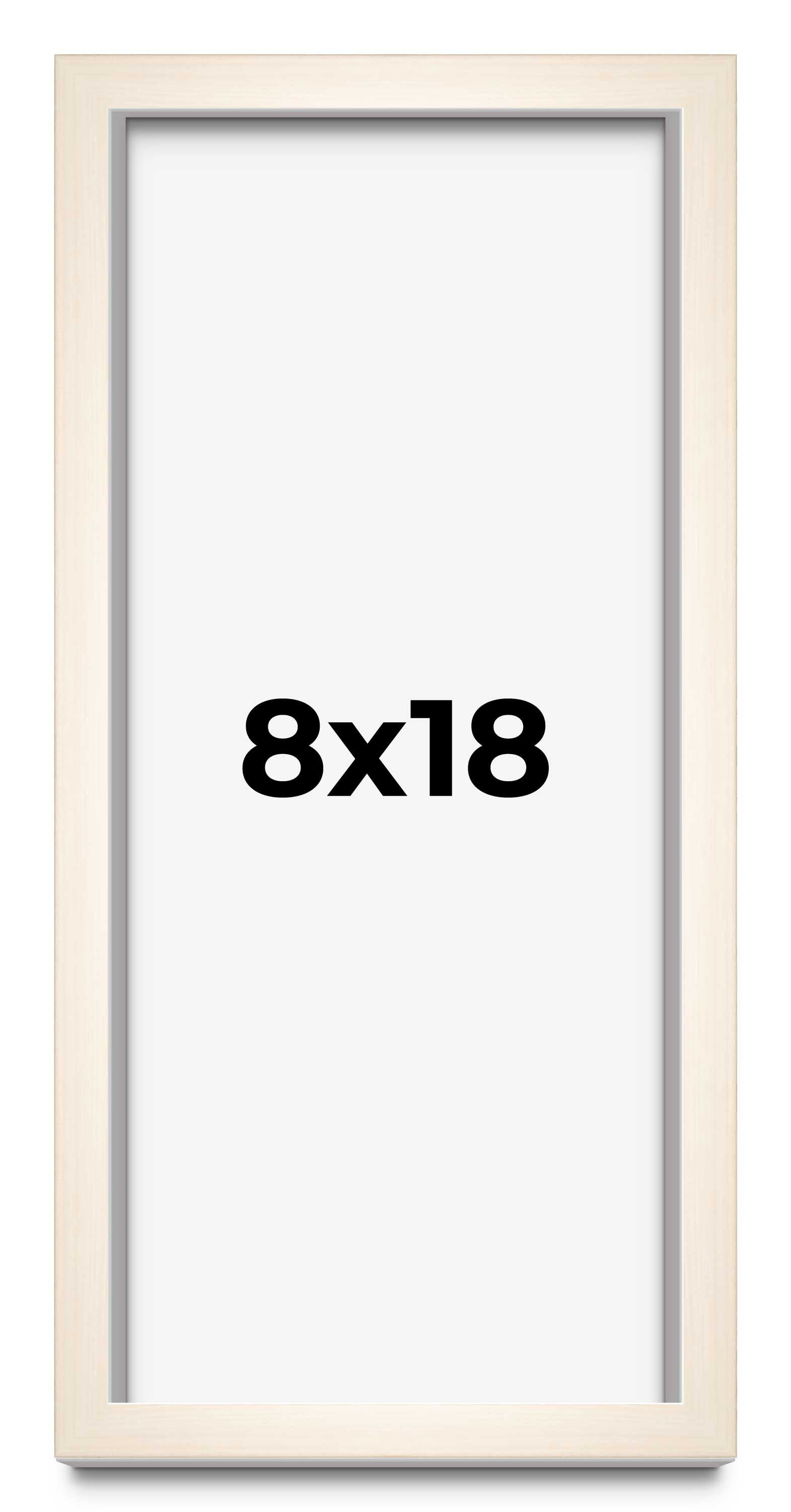 8x18 Shadow Box Cream of Wheat White Washed Display Frame | 0.875 ...