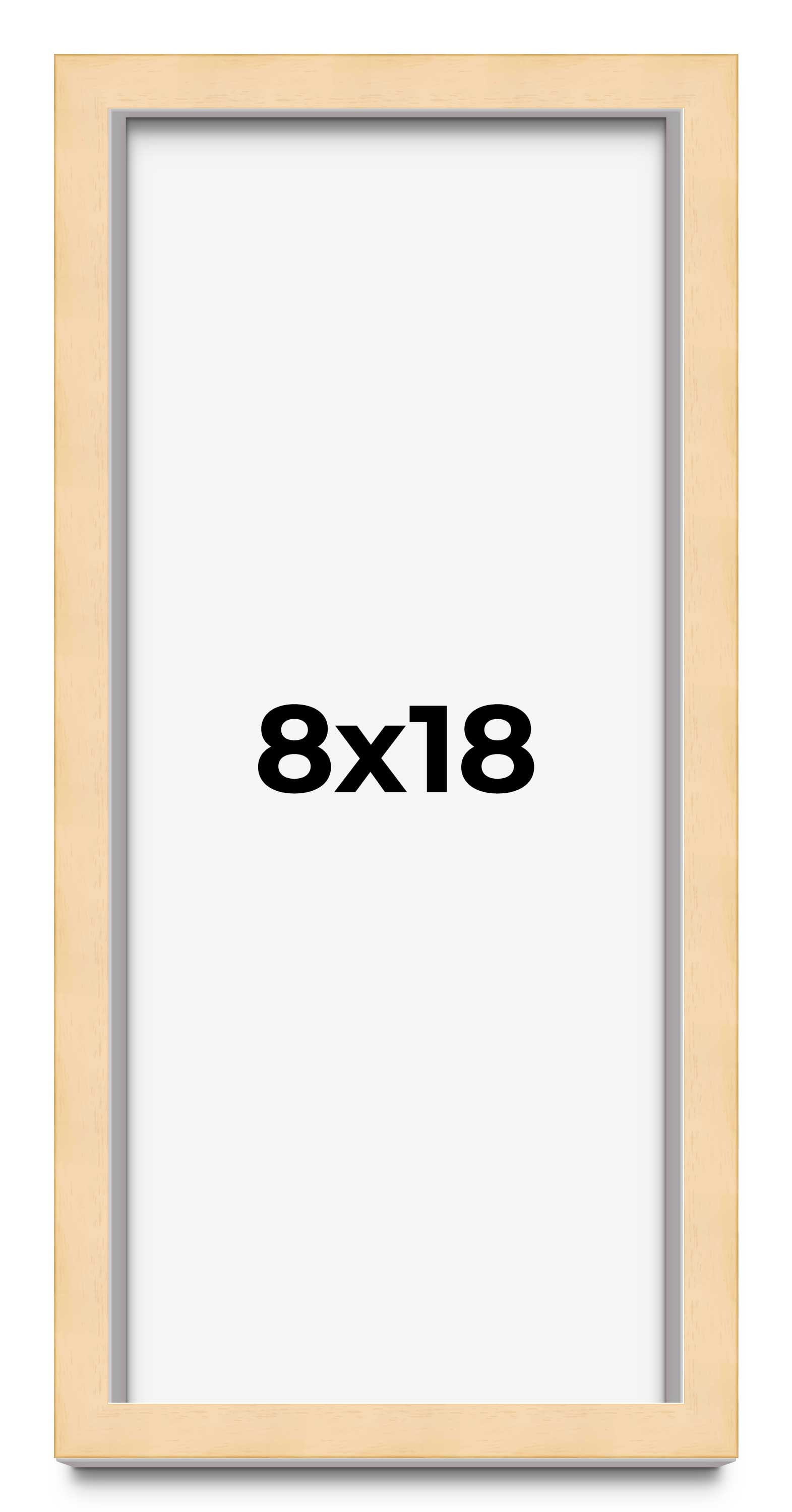 8x18 Shadow Box Frame Brown | 0.875 Inches Deep Real Wood Contemporary ...