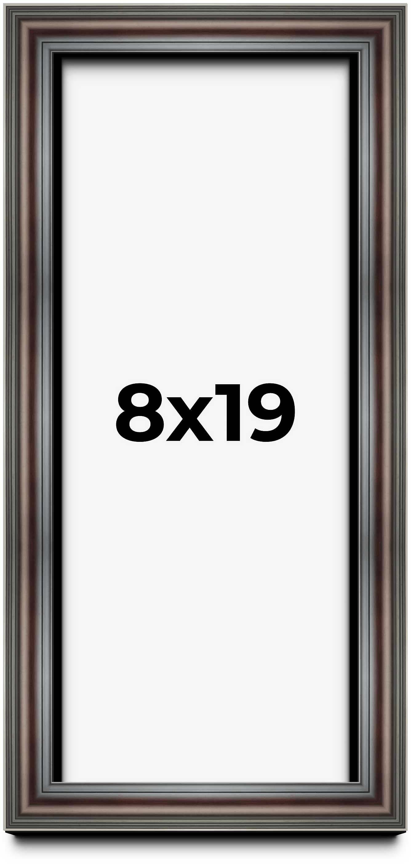 8x19 Shadow Box Frame Brown Cherry | 2.625 Inches Deep Pine Wood ...