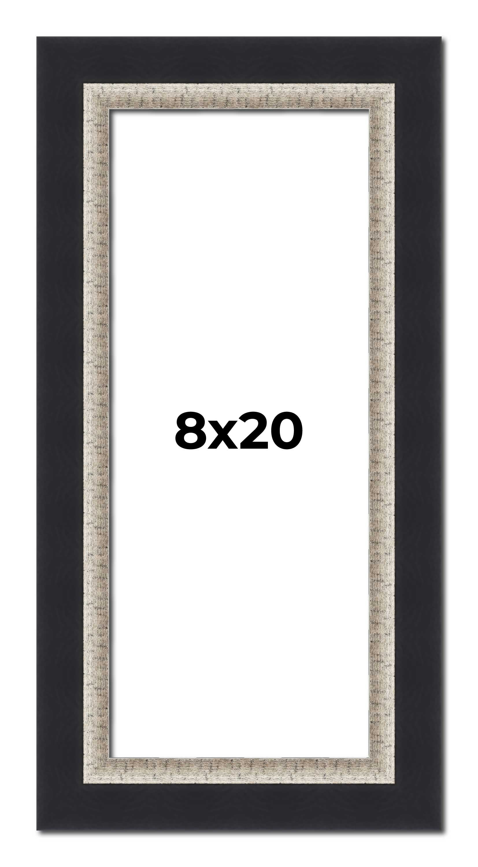 8x20 Frame Black Real Wood Picture Frame Width 2.25 Inches | Interior ...